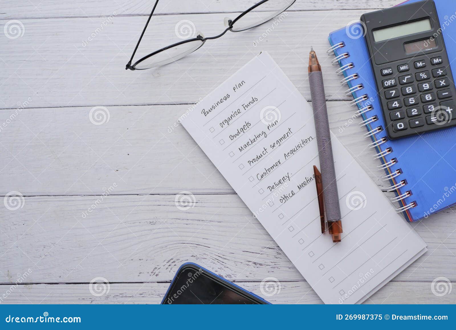 Tick Mark on Planning Goals on Notepad Stock Image - Image of tick ...