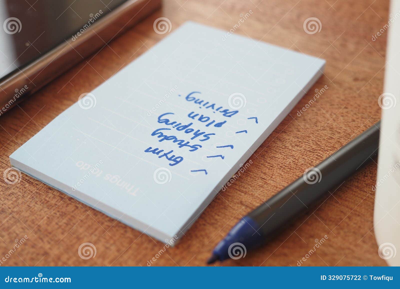 Tick Mark on Planning Goals on Notepad Stock Photo - Image of ...
