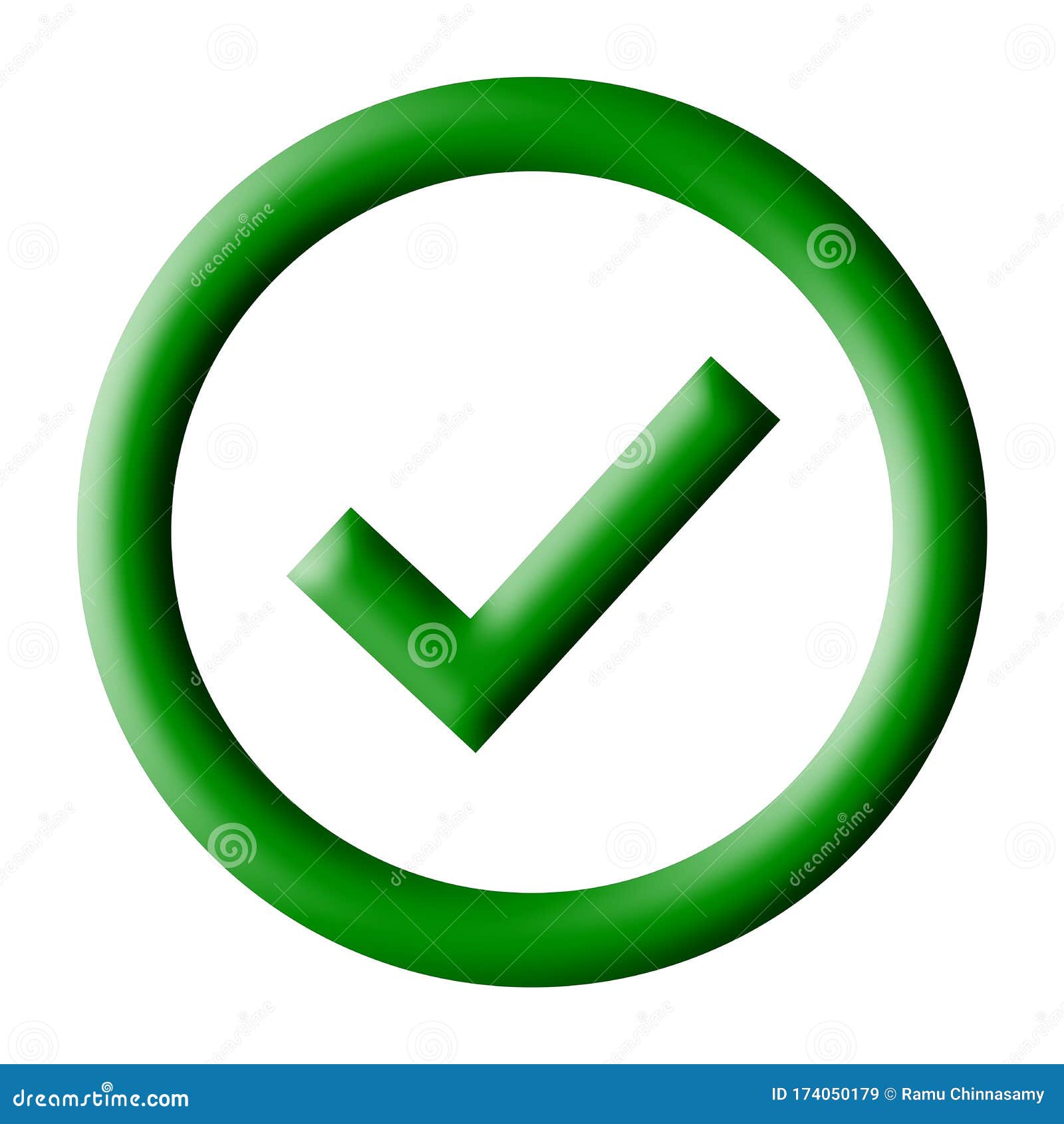 Tick Ok Icon Green Isolated Stock Illustration - Illustration of ...