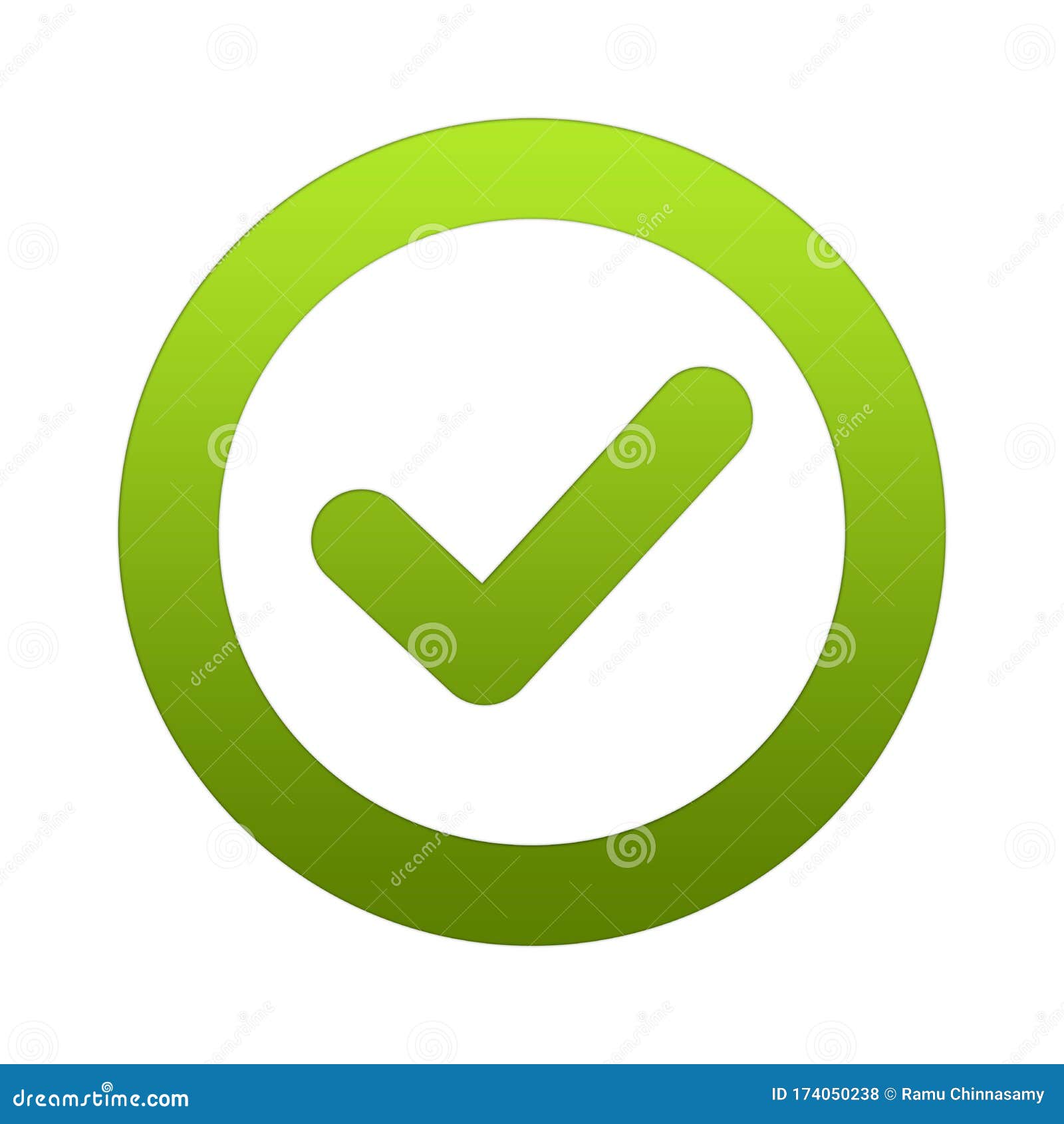 Tick Ok Icon Green Isolated Stock Illustration - Illustration of form ...