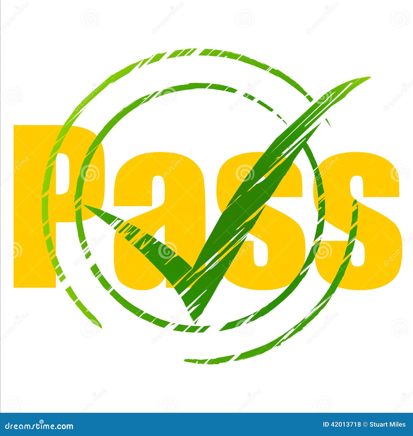 Tick Pass Shows Check Confirm En Goedkeuring Stock Illustratie ...