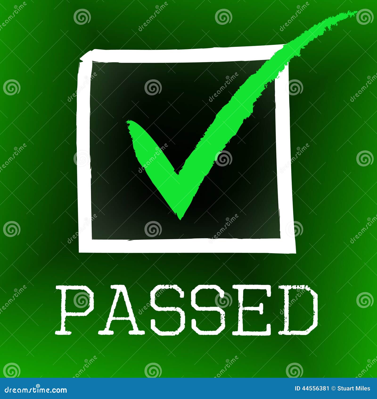 Tick Passed Means Approval Assurance and Confirm Stock Illustration ...