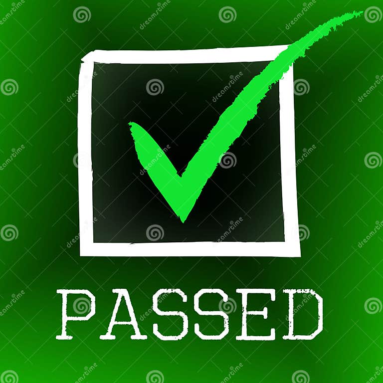 Tick Passed Means Approval Assurance E Confirma Ilustração Stock ...