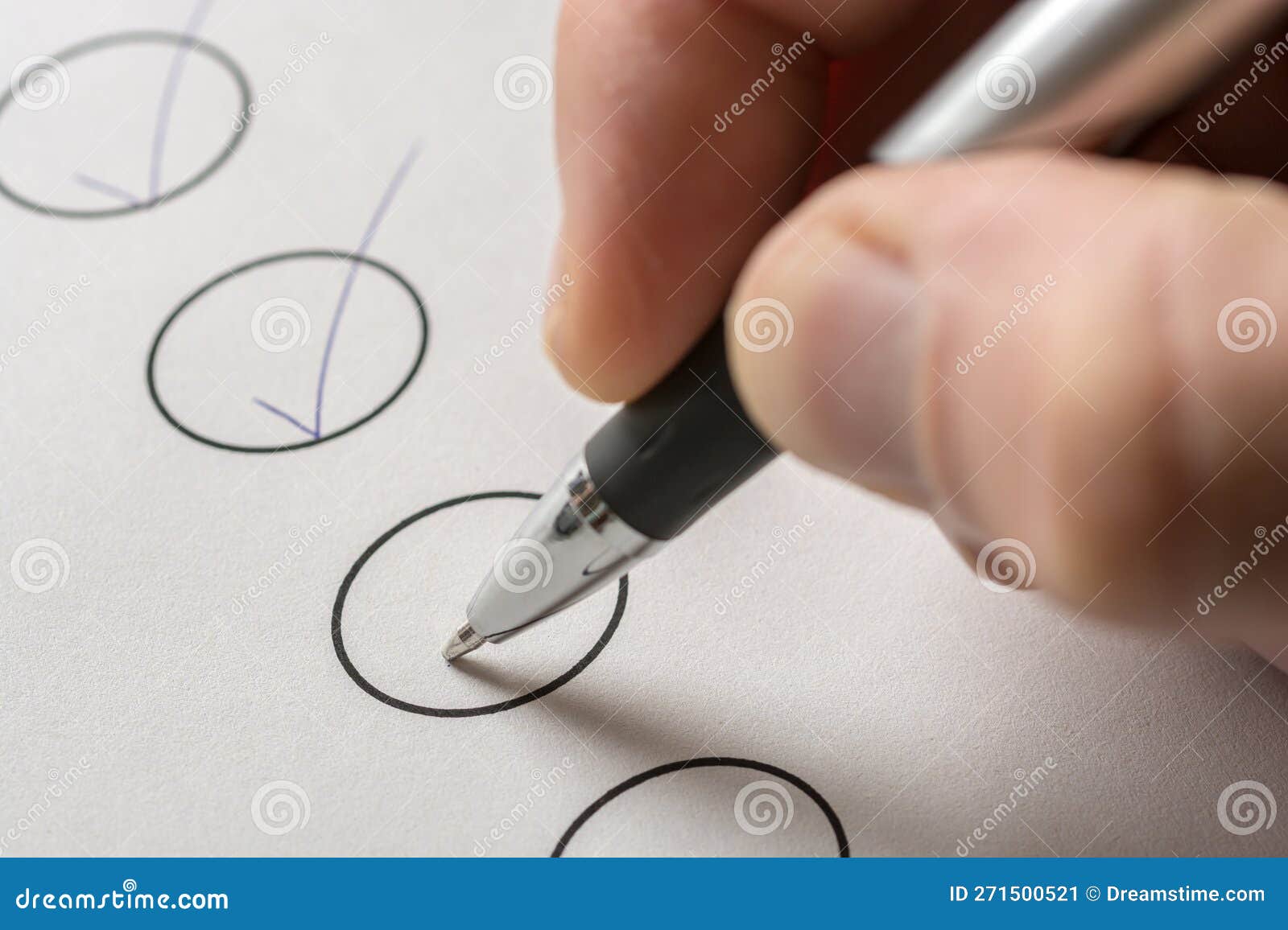 Check Off the List of Pens for Organizing Various Tasks Stock Image ...