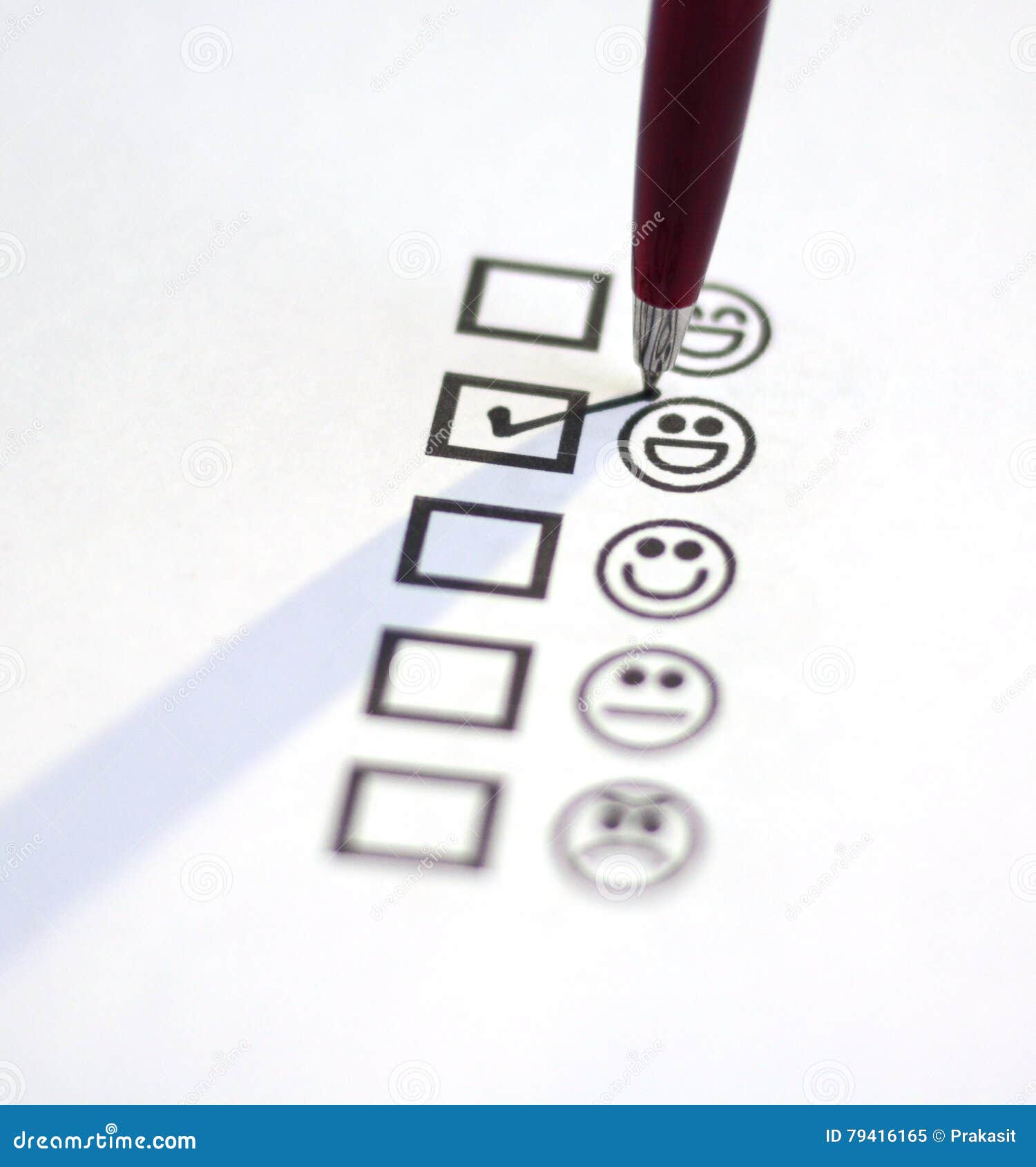 Tick placed in very good stock image. Image of customer - 79416165