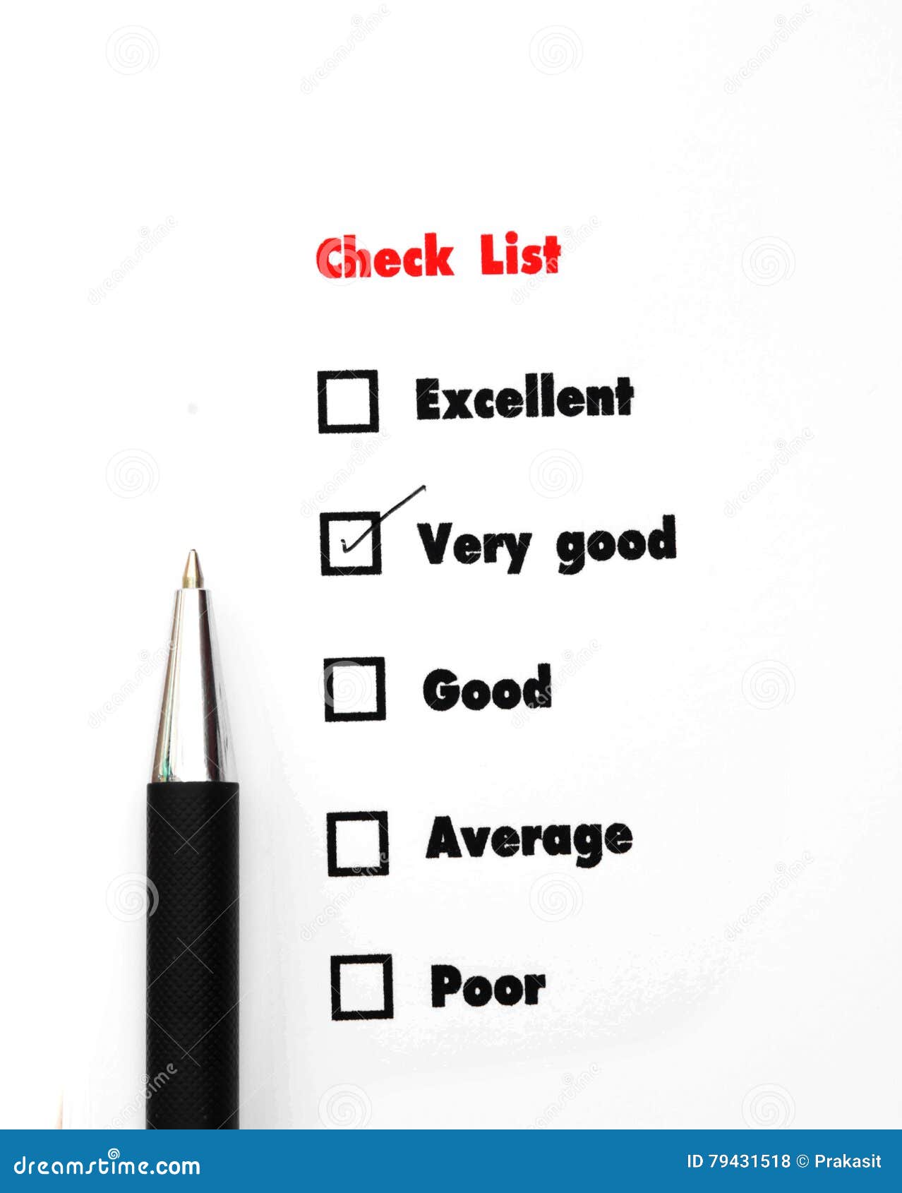 Tick Placed You Select Choice. Excellent,very Good,good,average Stock ...