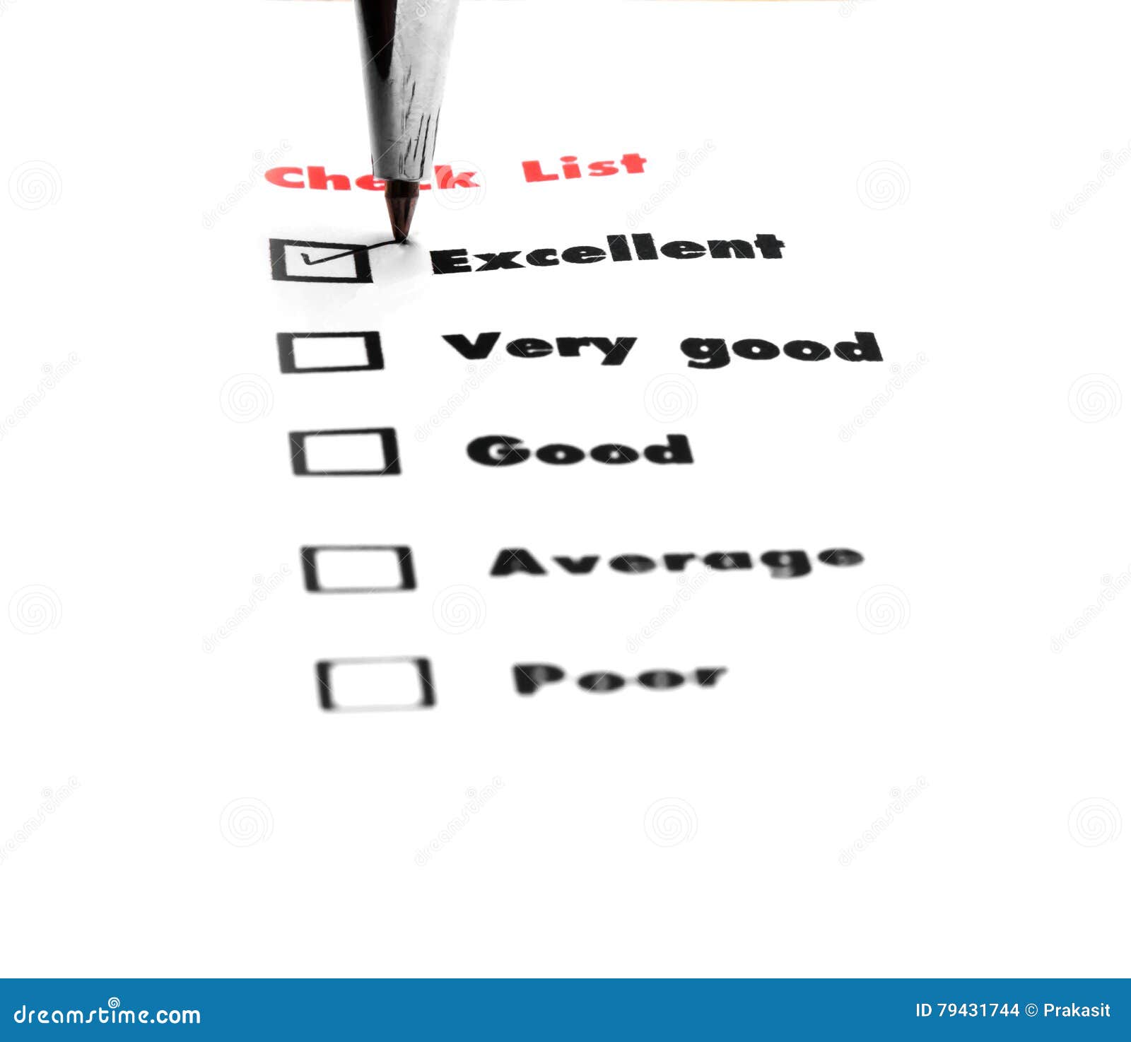 Tick Placed You Select Choice. Excellent,very Good,good,average Stock ...