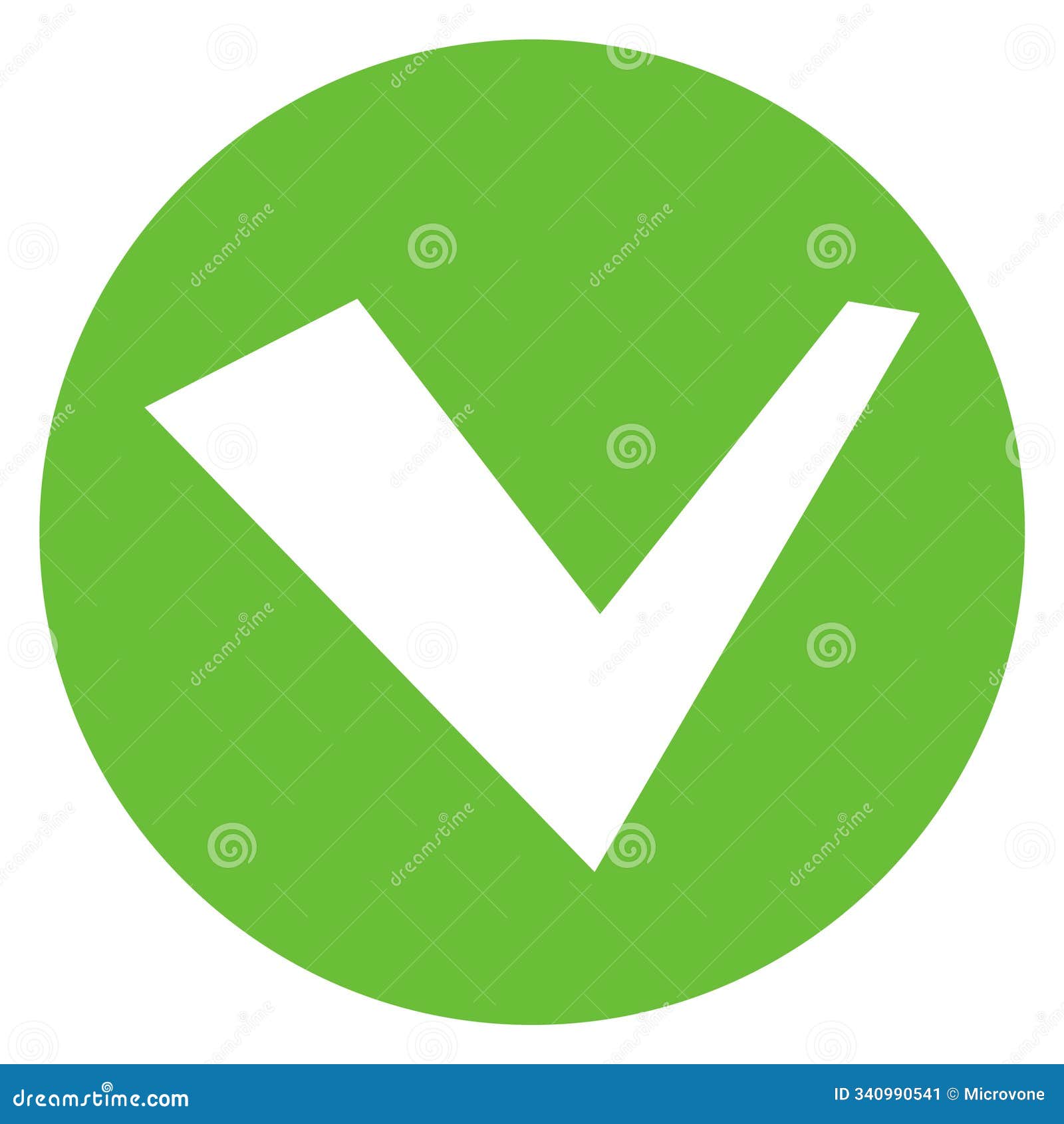 Tick Round Symbol. Green Check Mark Icon Vector Illustration ...