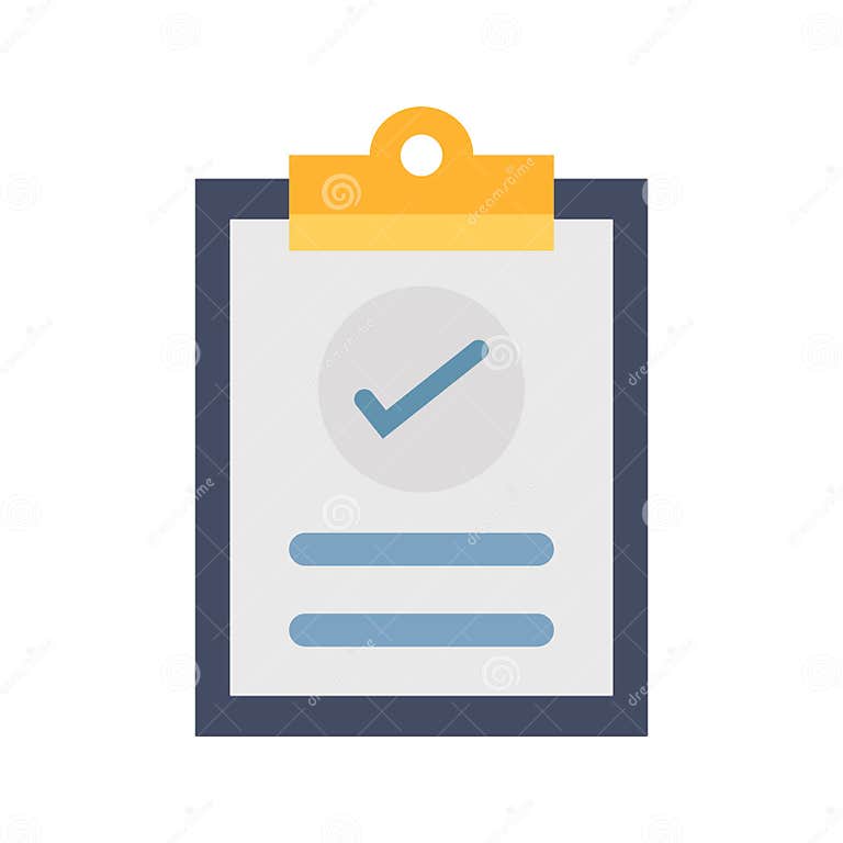 Tick on Sheet Isolated Vector Icon Which Can Easily Modify or Edit ...