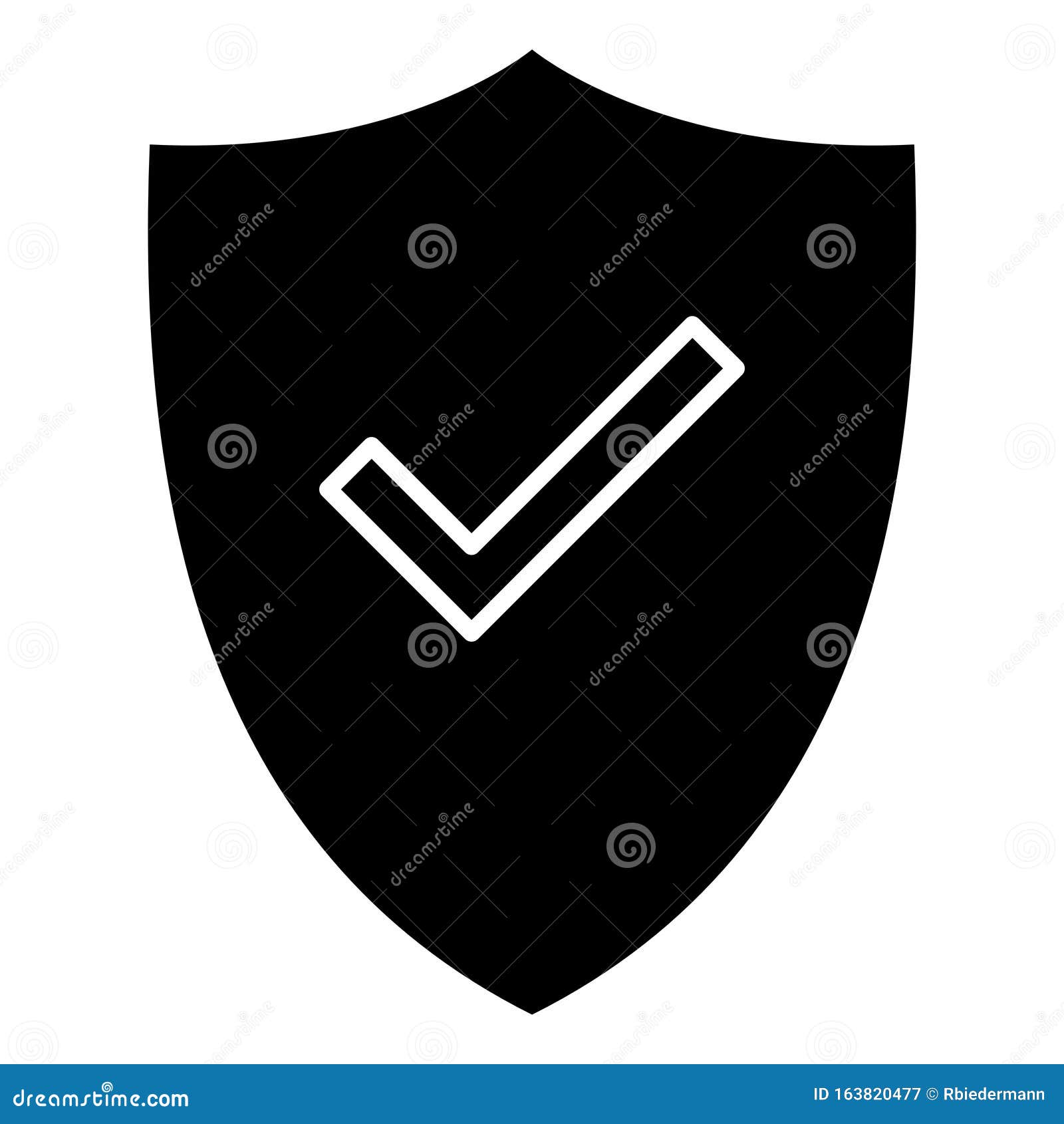 Tick and shield stock vector. Illustration of icon, choice - 163820477
