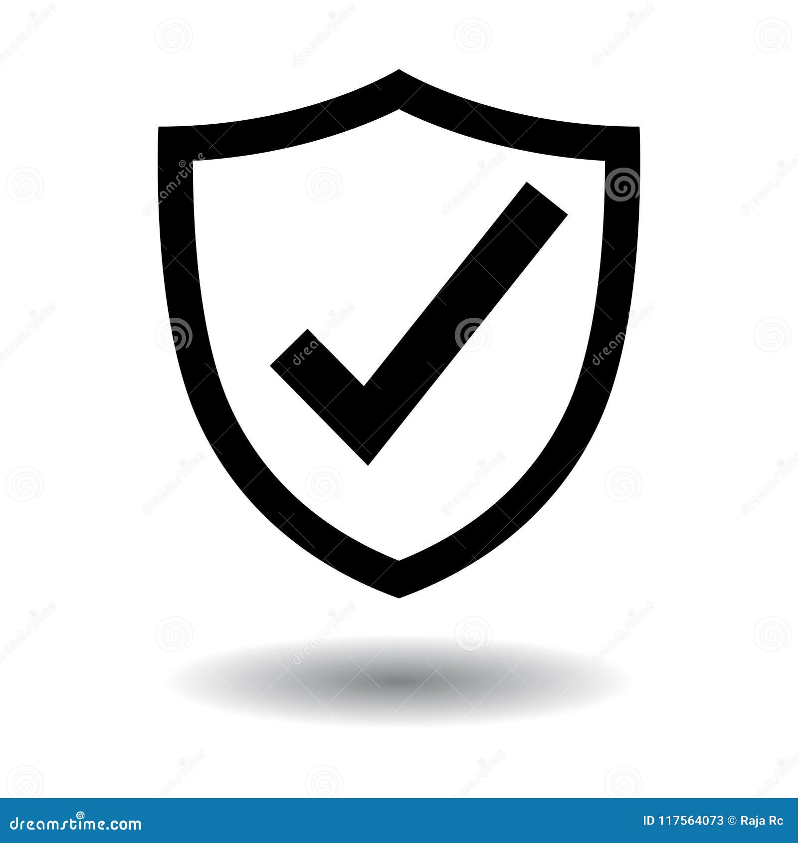 Tick Shield Security Icon Black and White Stock Vector - Illustration ... Tick Shield Security Icon Black and White Stock Vector - Illustration ...