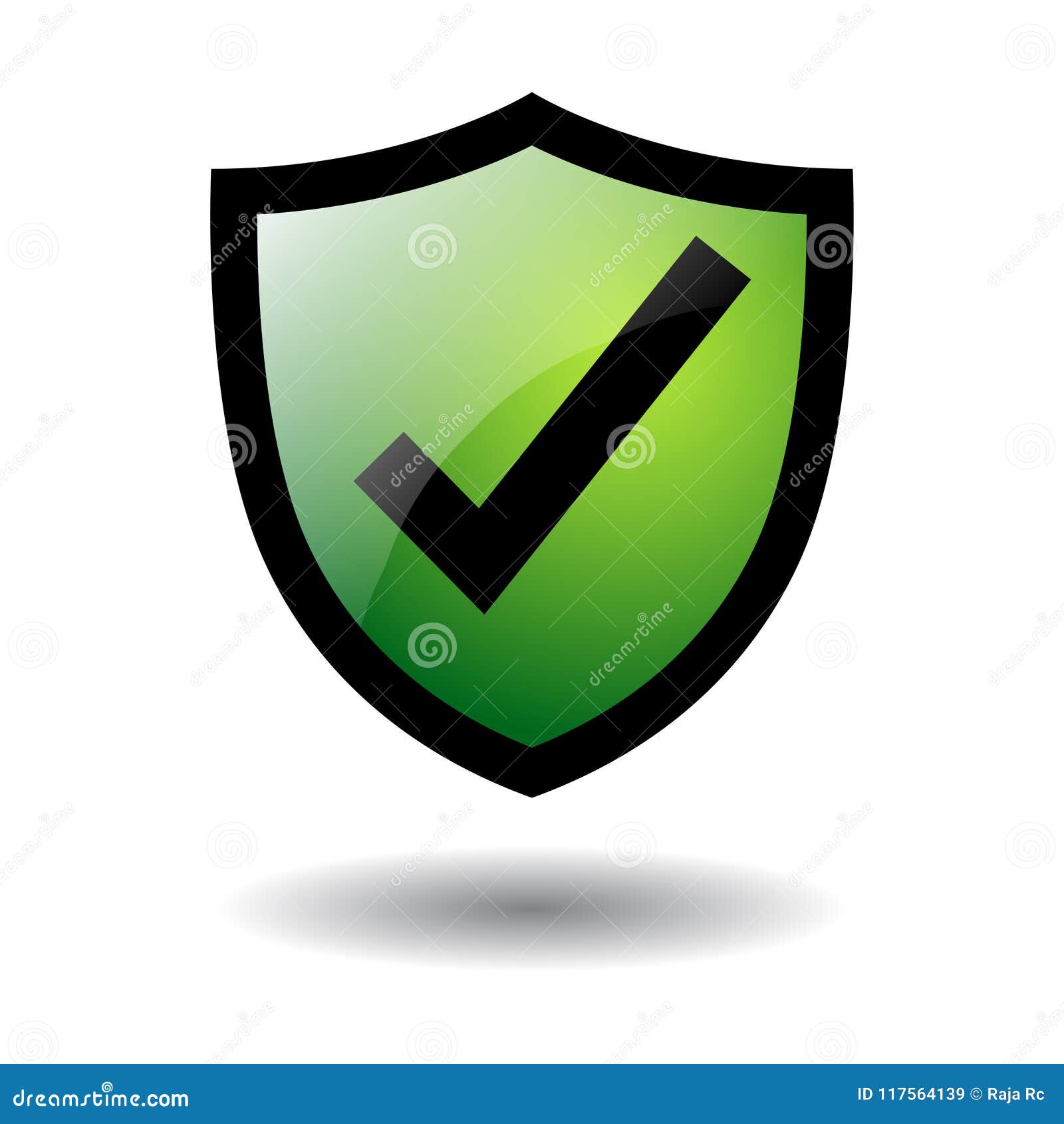 Tick Shield Security Icon on White Stock Vector - Illustration of ...