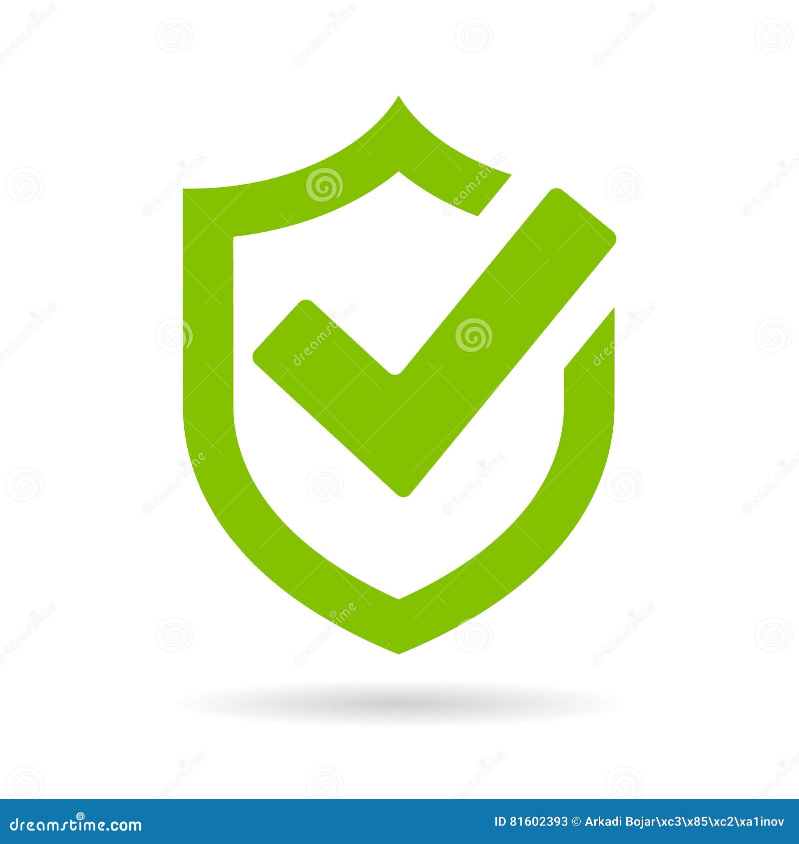 Tick Shield Security Vector Icon Stock Vector - Illustration of ...