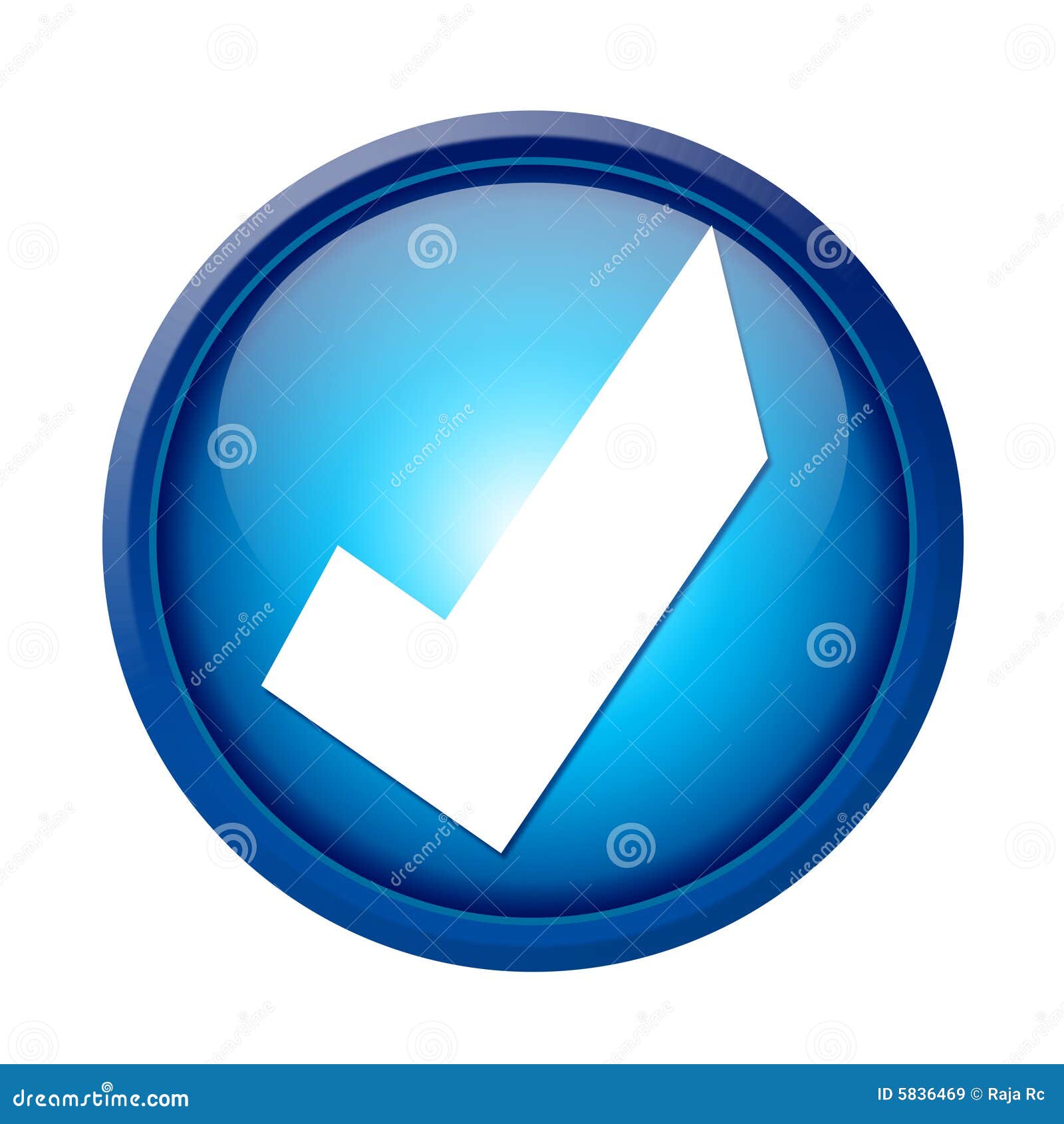Tick sign stock illustration. Illustration of button, mark - 5836469
