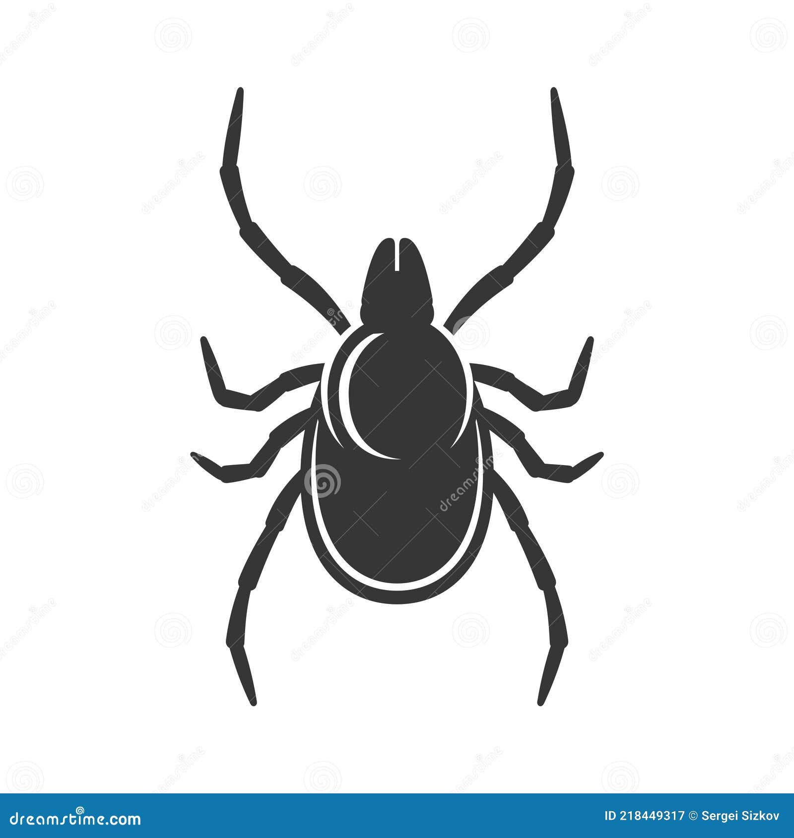 Tick Sign on White Background. Bug Icon Vector Stock Vector ...