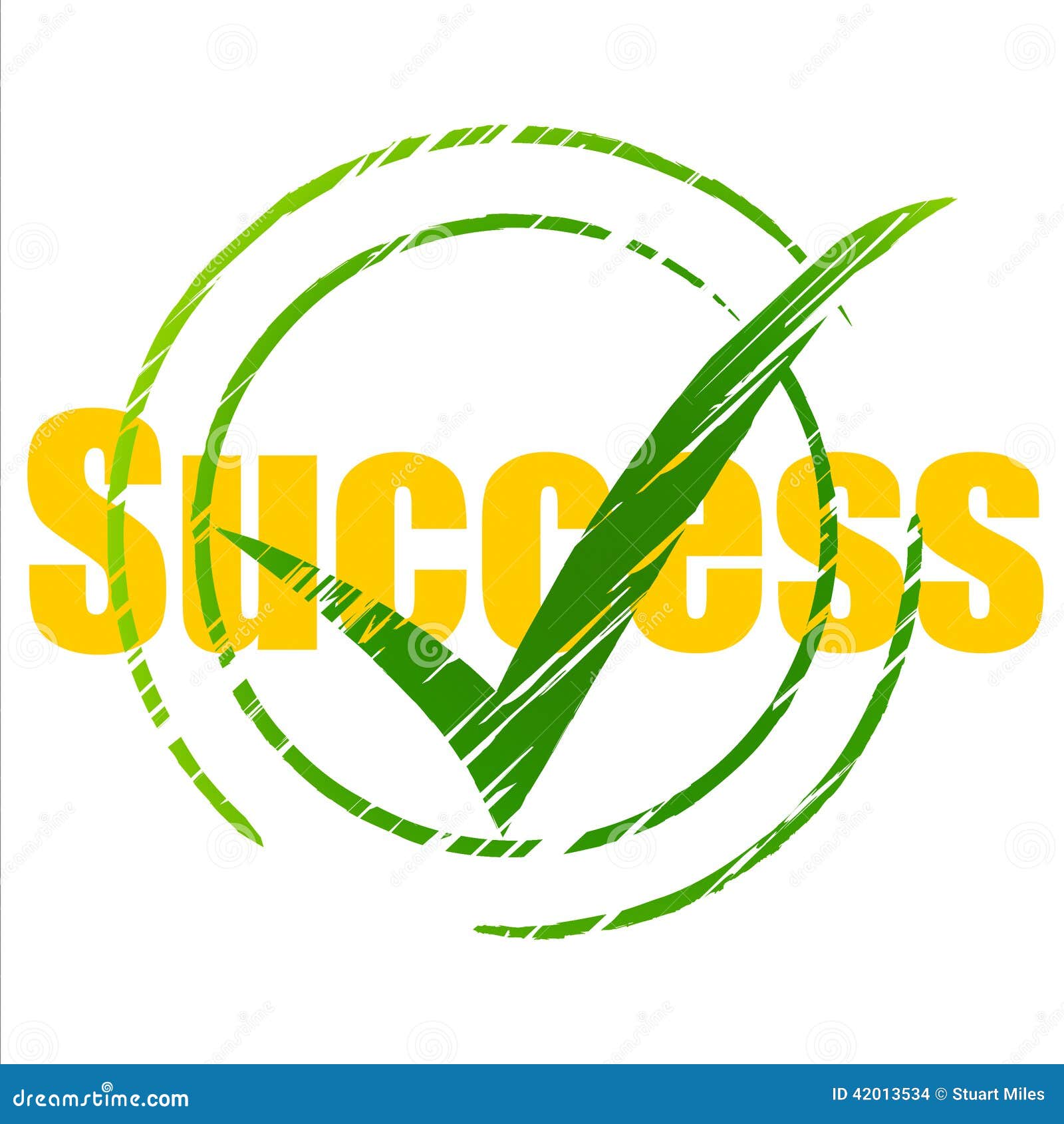 Tick Success Means Succeed Progress And Checkmark Stock Illustration ...