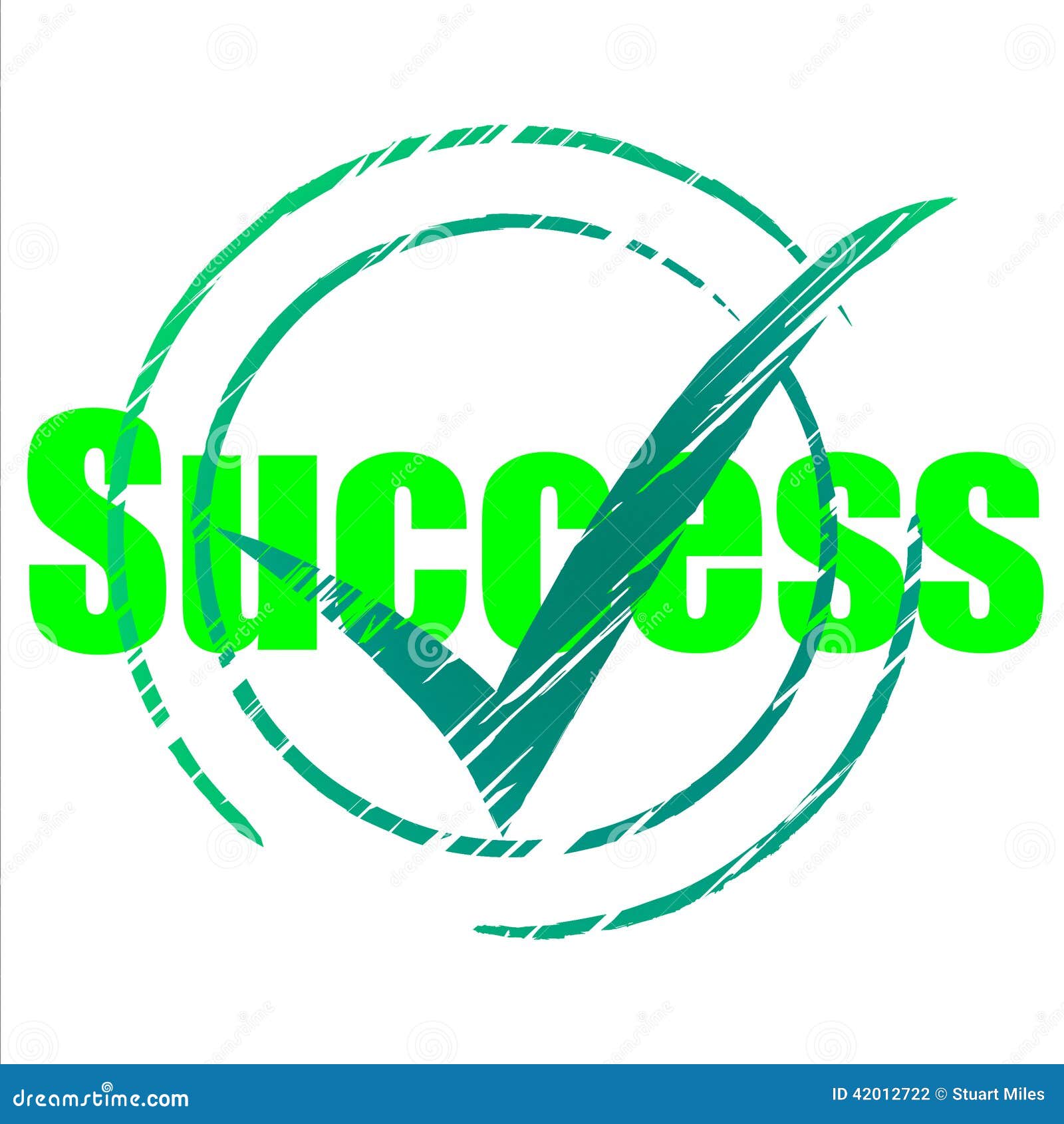 Tick Success Shows Progress Checkmark En Correct Stock Illustratie ...