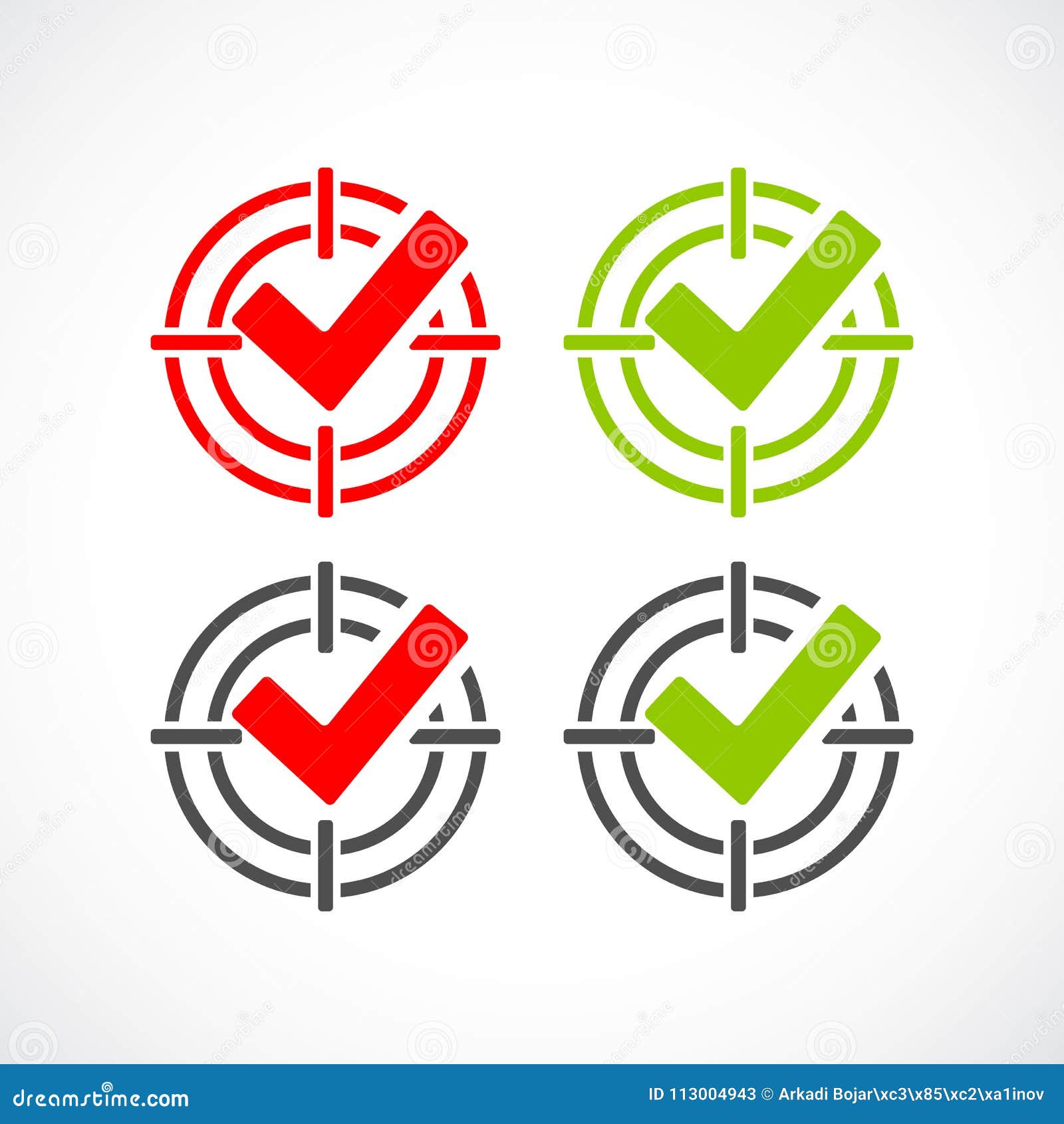 Tick Target Abstract Vector Icon Stock Vector - Illustration of design ...