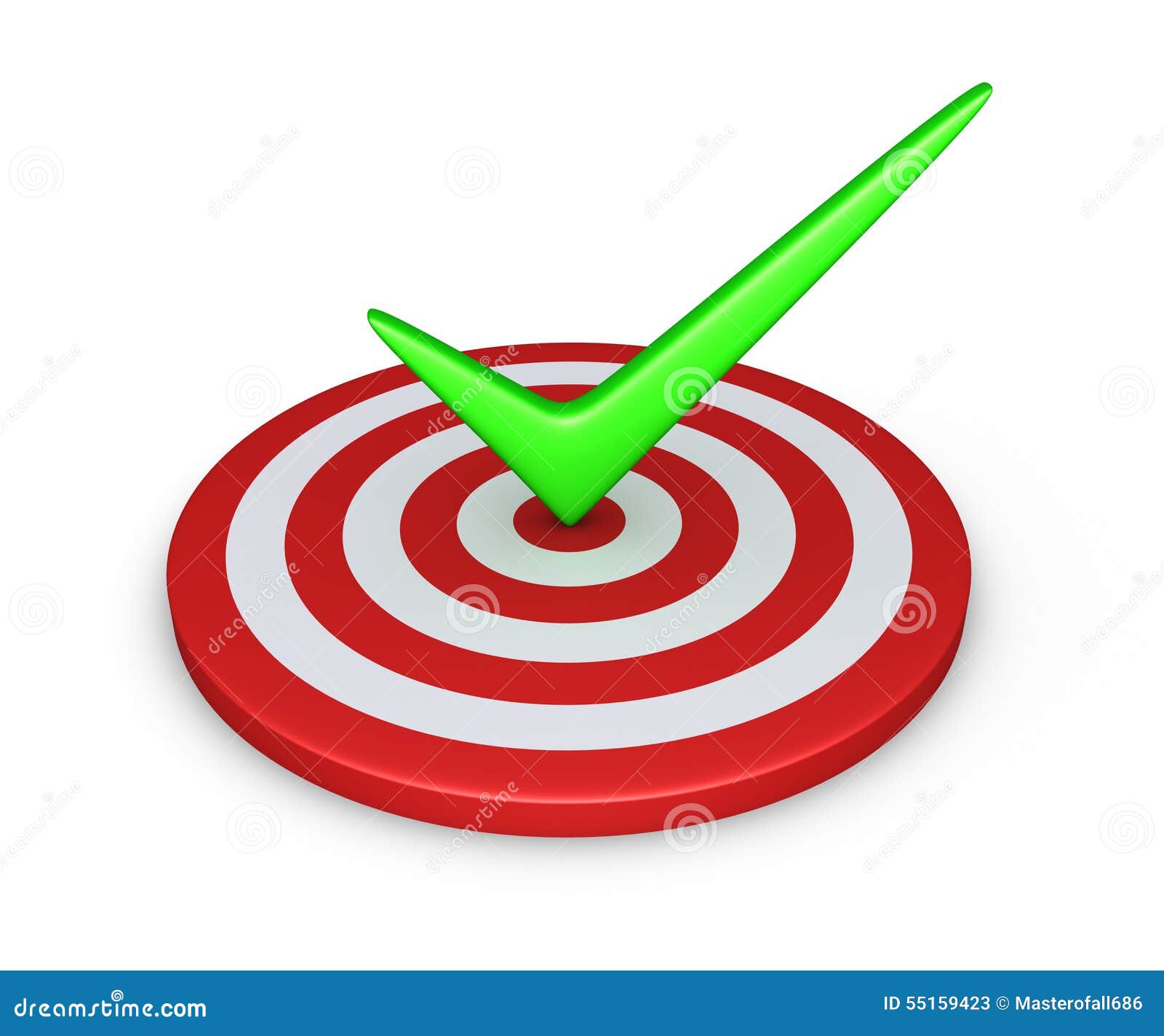 Tick on target stock illustration. Illustration of successful - 55159423