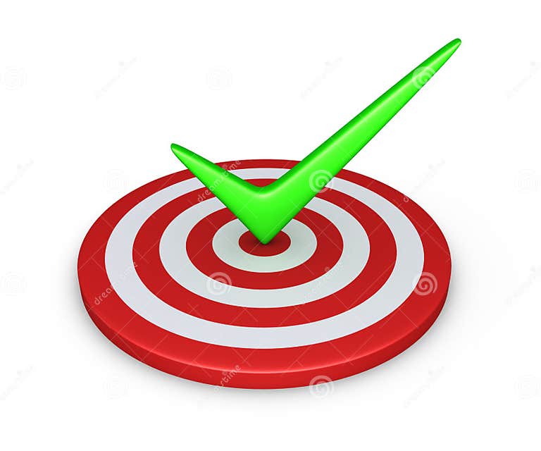 Tick on target stock illustration. Illustration of successful - 55159423