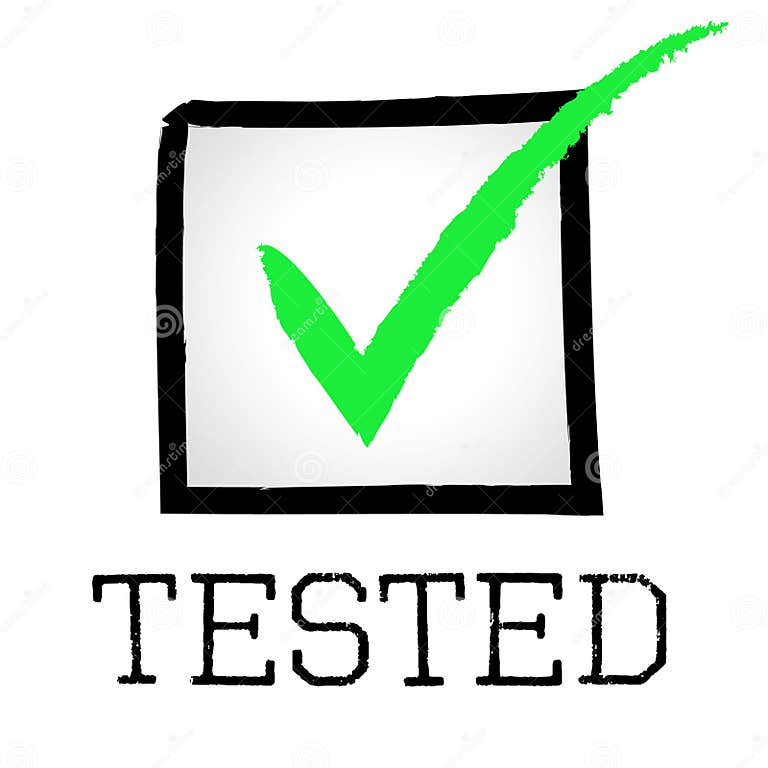 Tick Tested Shows Pass Approved E Testes Ilustração Stock - Ilustração ...