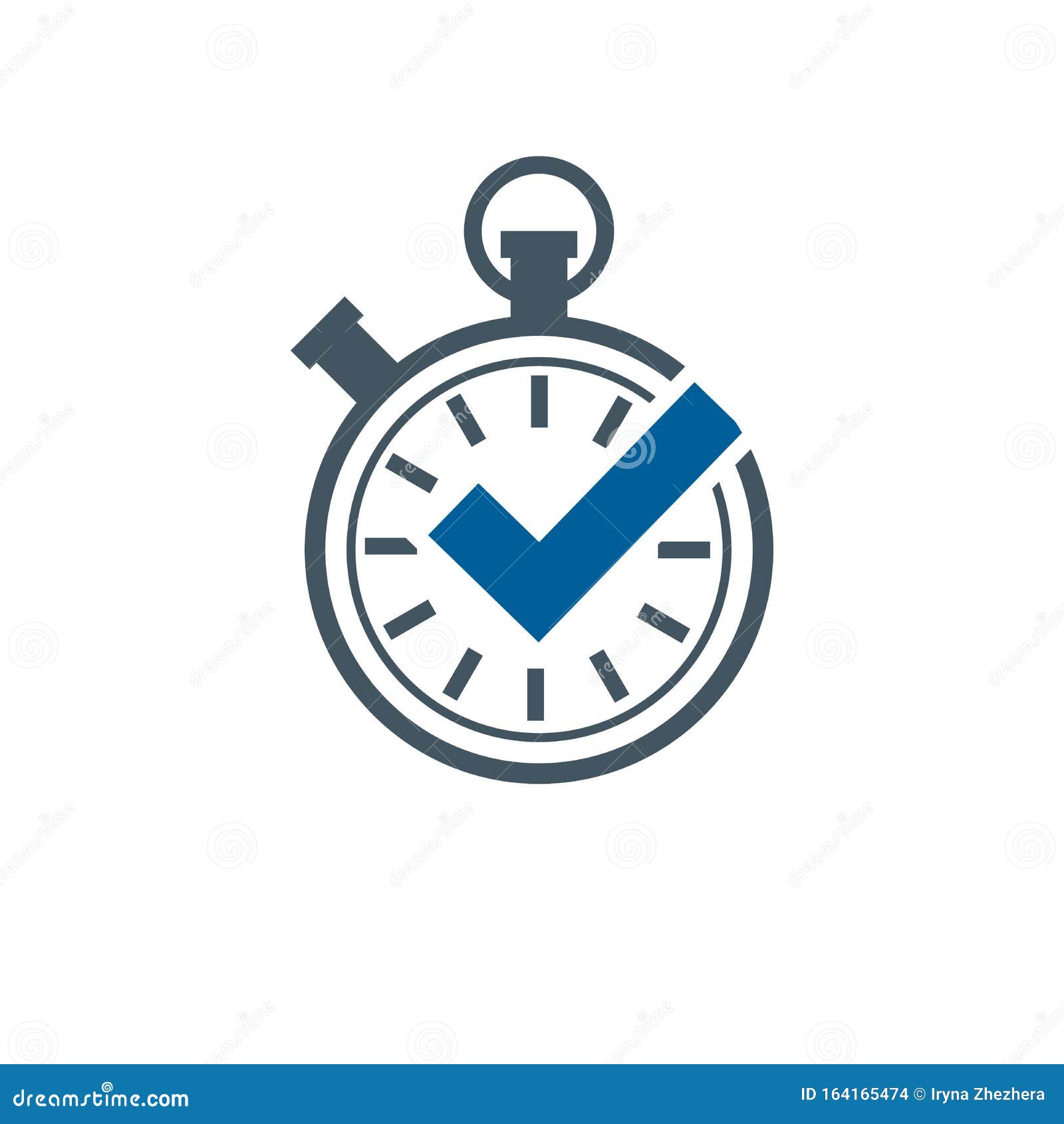 Tick Timer Vector Icon. Timer Done. Check Time Idea Icon. Stock Vector ...