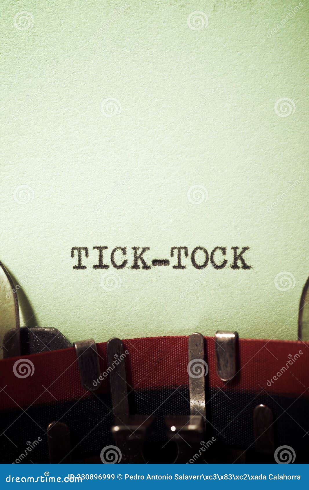 Tick tock text stock image. Image of texture, incipient - 230896999