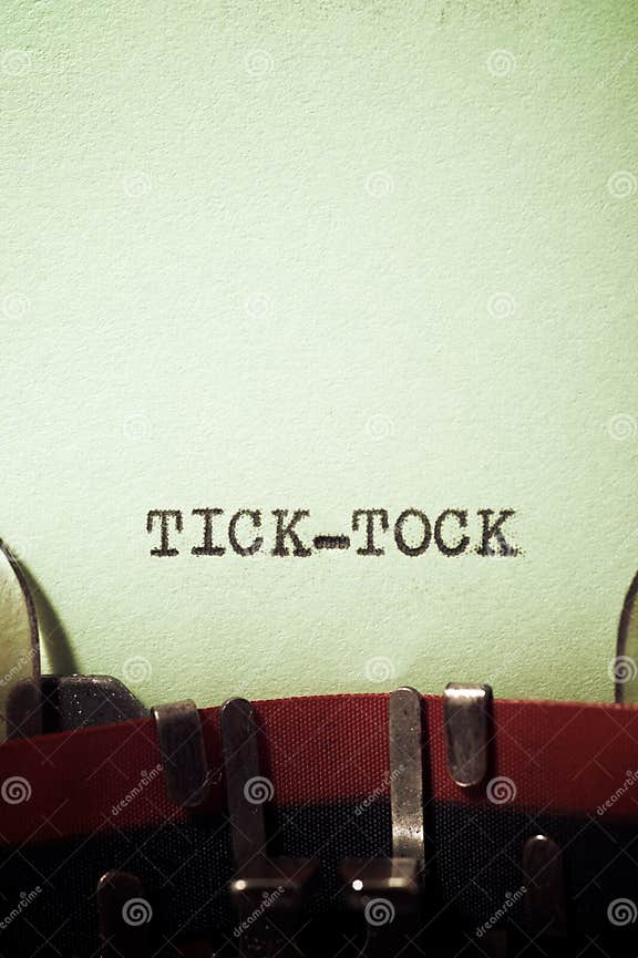 Tick tock text stock image. Image of texture, incipient - 230896999