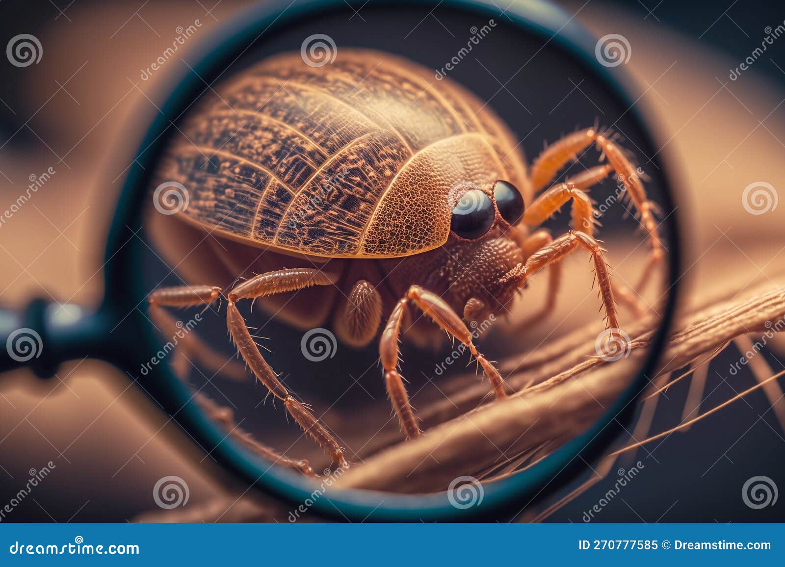 Tick Under Magnifying Glass Generative Ai Stock Illustration ...