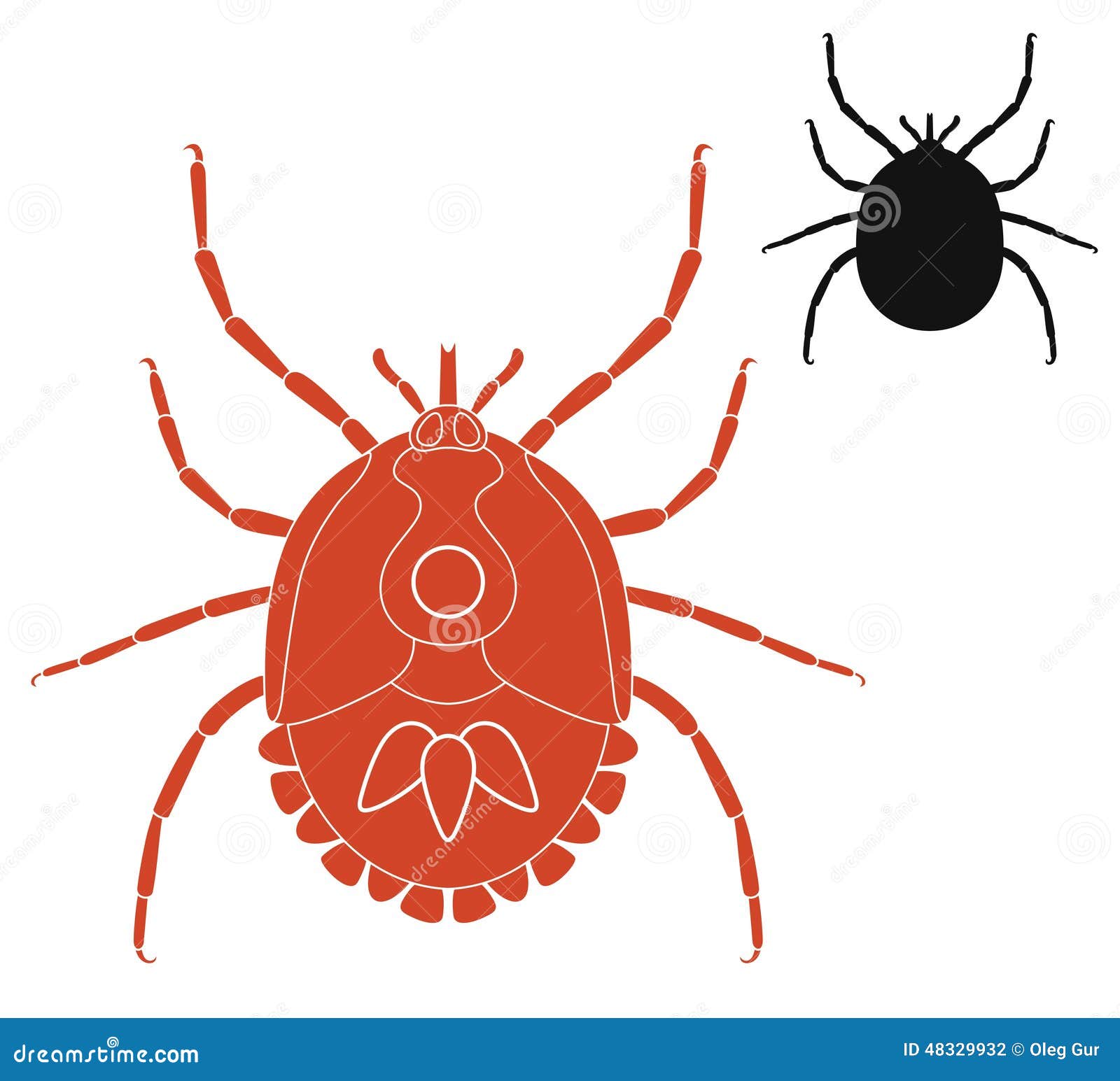 Tick stock vector. Illustration of bizarre, vector, pest - 48329932