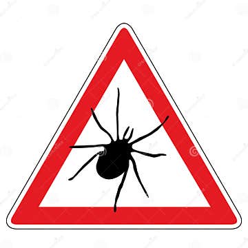 Tick warning sign stock vector. Illustration of warning - 19643461