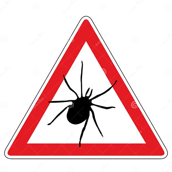 Tick warning sign stock vector. Illustration of warning - 19643461