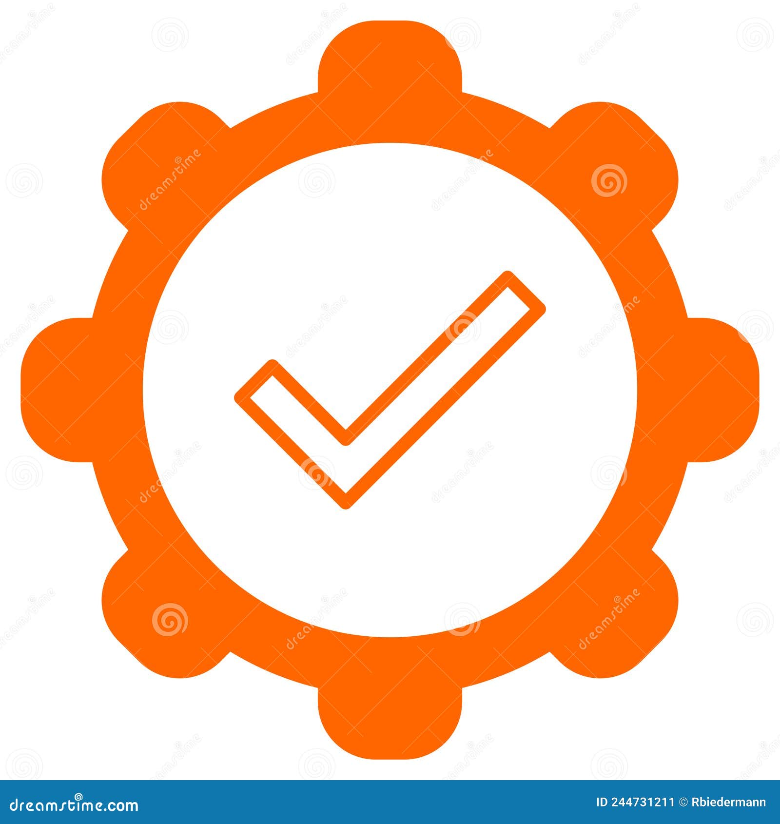 Tick and wheel stock vector. Illustration of checkmark - 244731211