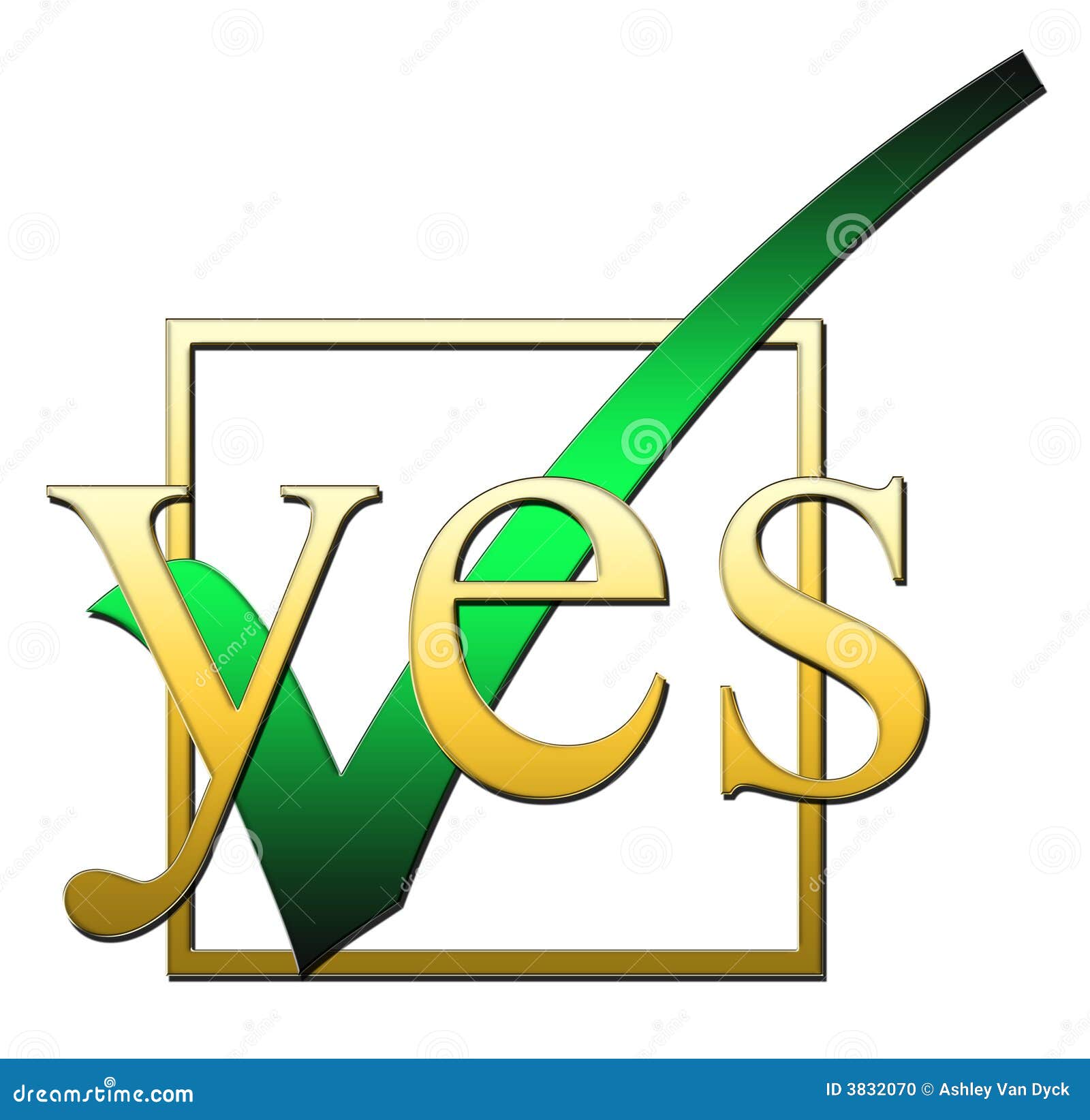 Tick Yes stock illustration. Illustration of vote, desicion - 3832070