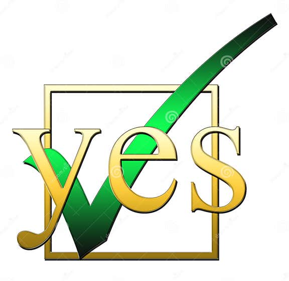 Tick Yes stock illustration. Illustration of vote, desicion - 3832070