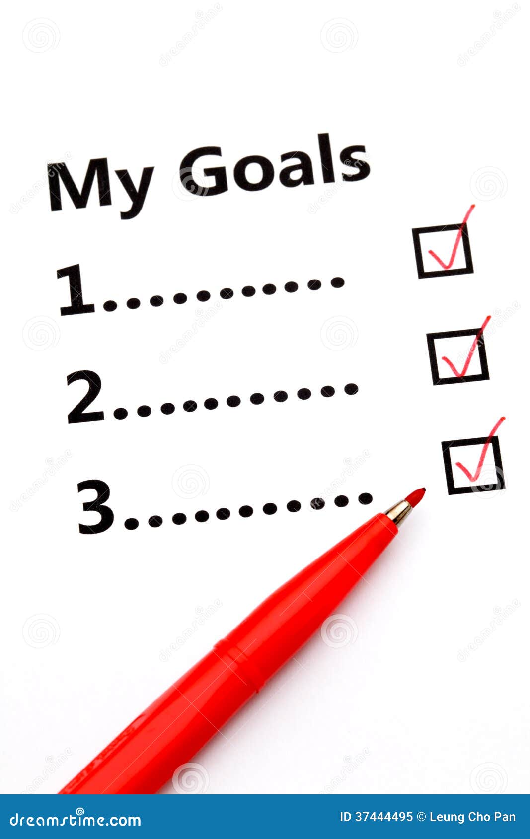 Tickbox of my goal stock image. Image of paper, marketing - 37444495