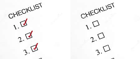 Ticked and Unticked Checklist Stock Photo - Image of unticked, check ...