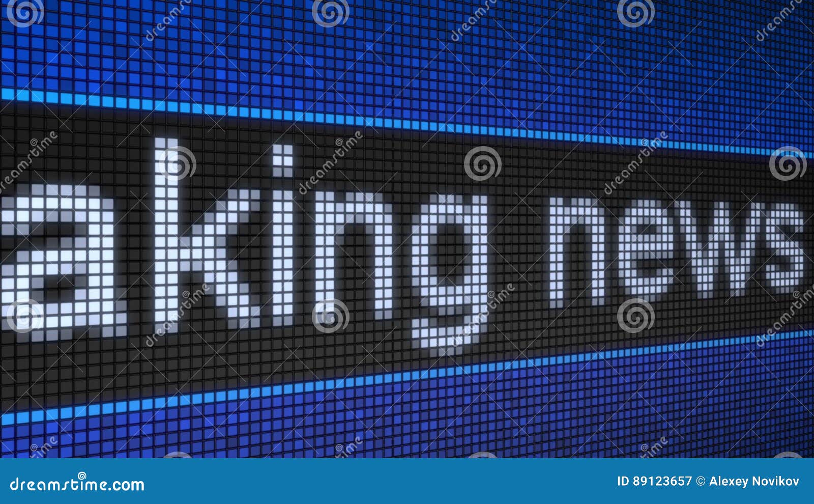 Ticker Board with Running Text Breaking News Stock Video - Video of ...