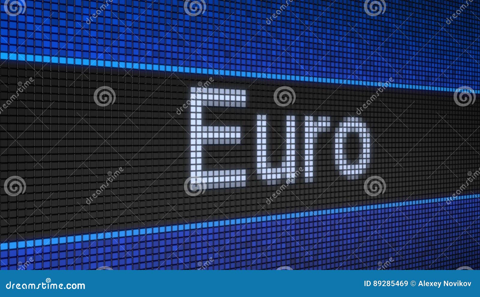 Ticker Board with Running Text Euro Stock Illustration - Illustration ...
