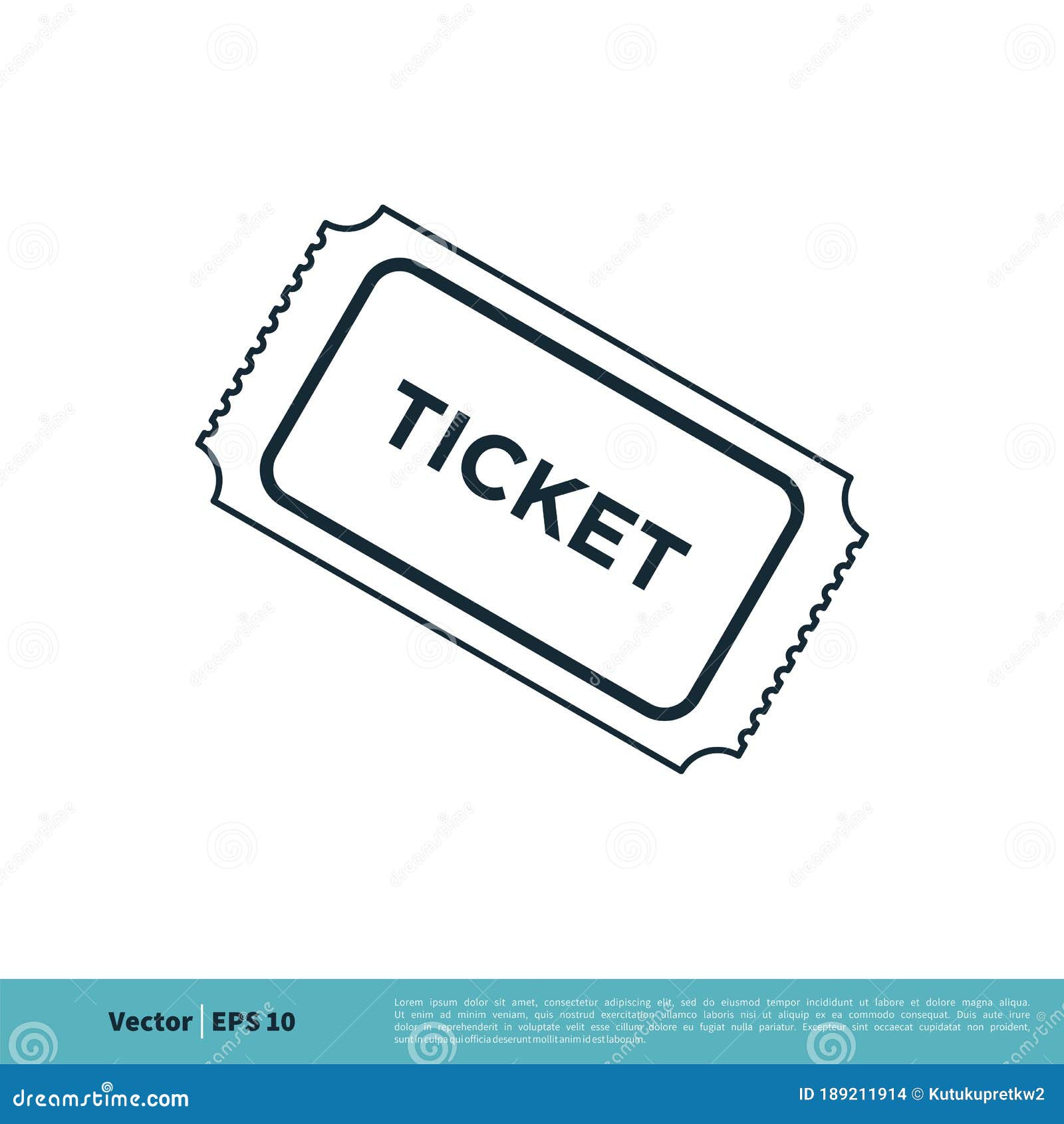 Ticket Access Icon Vector Logo Template Illustration Design. Vector EPS ...