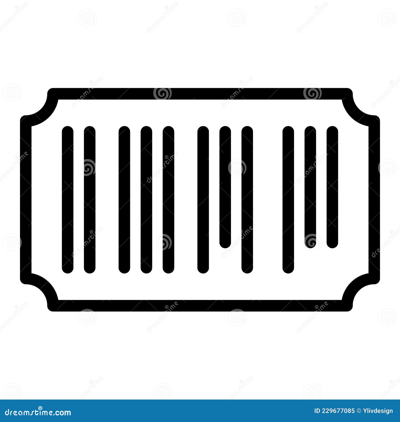 Ticket Barcode Icon Outline Vector. Coupon Number Stock Vector ...