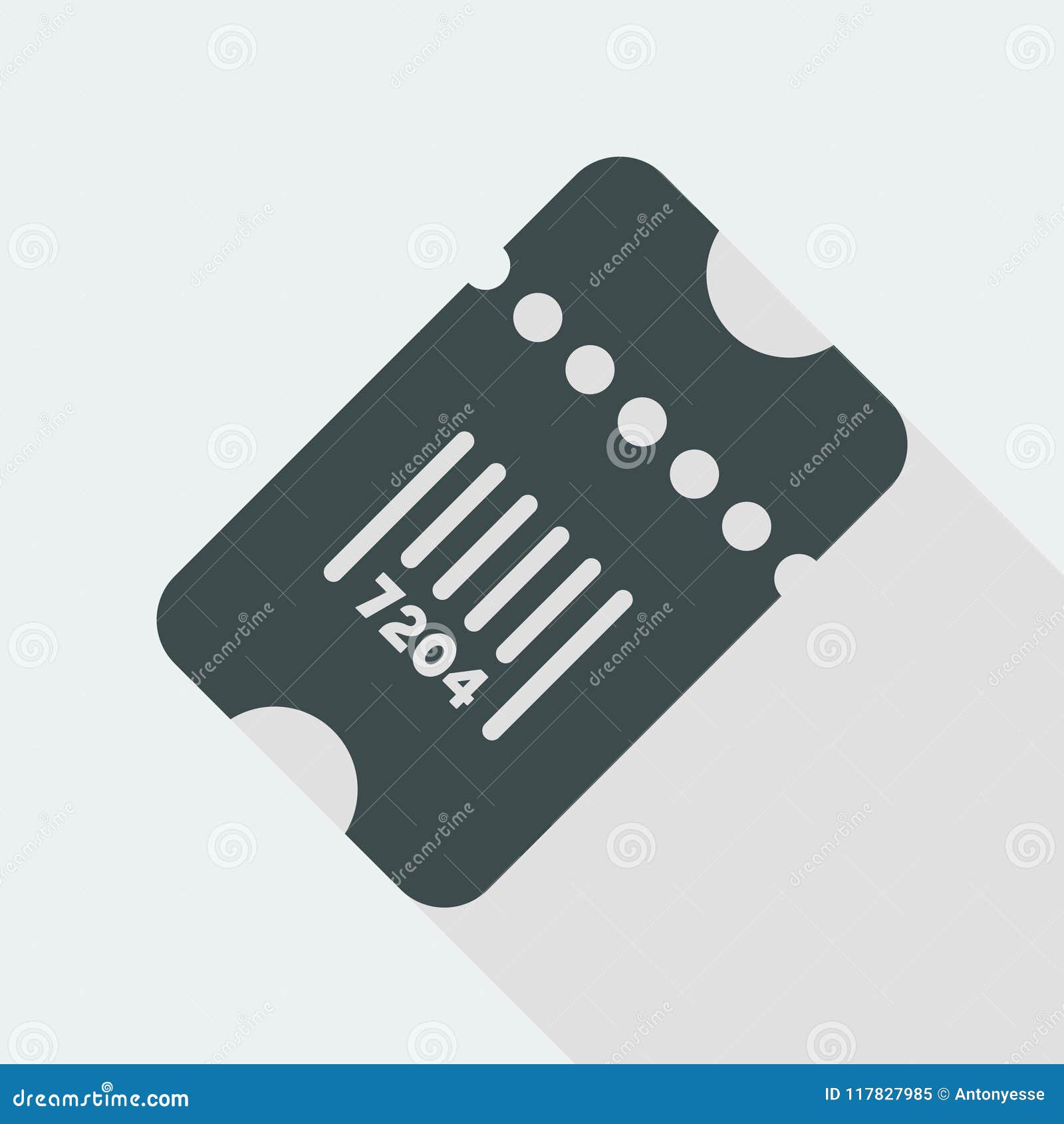 Ticket with Barcode - Vector Web Icon Stock Vector - Illustration of ...
