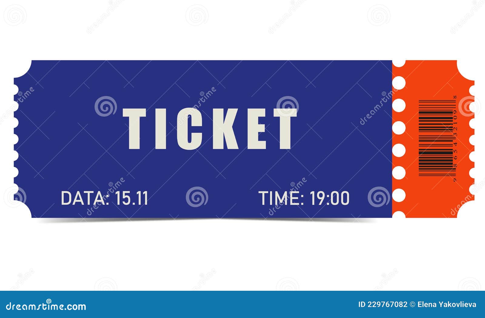 Ticket Blue. Theatre, Cinema, Circus, Event, Exhibition, Stock Vector ...