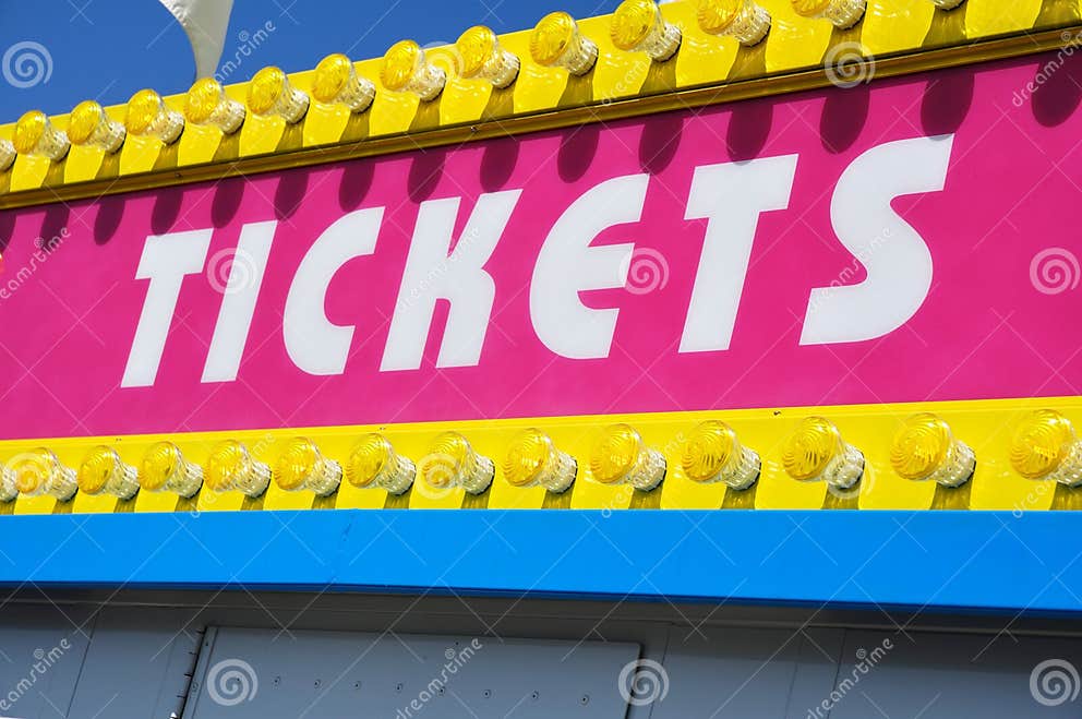 Ticket Booth Sign stock image. Image of outdoors, admit - 10738067