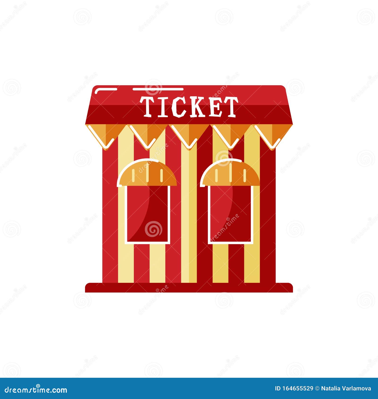 Ticket Booth Vector Illustration Stock Vector - Illustration of design ...