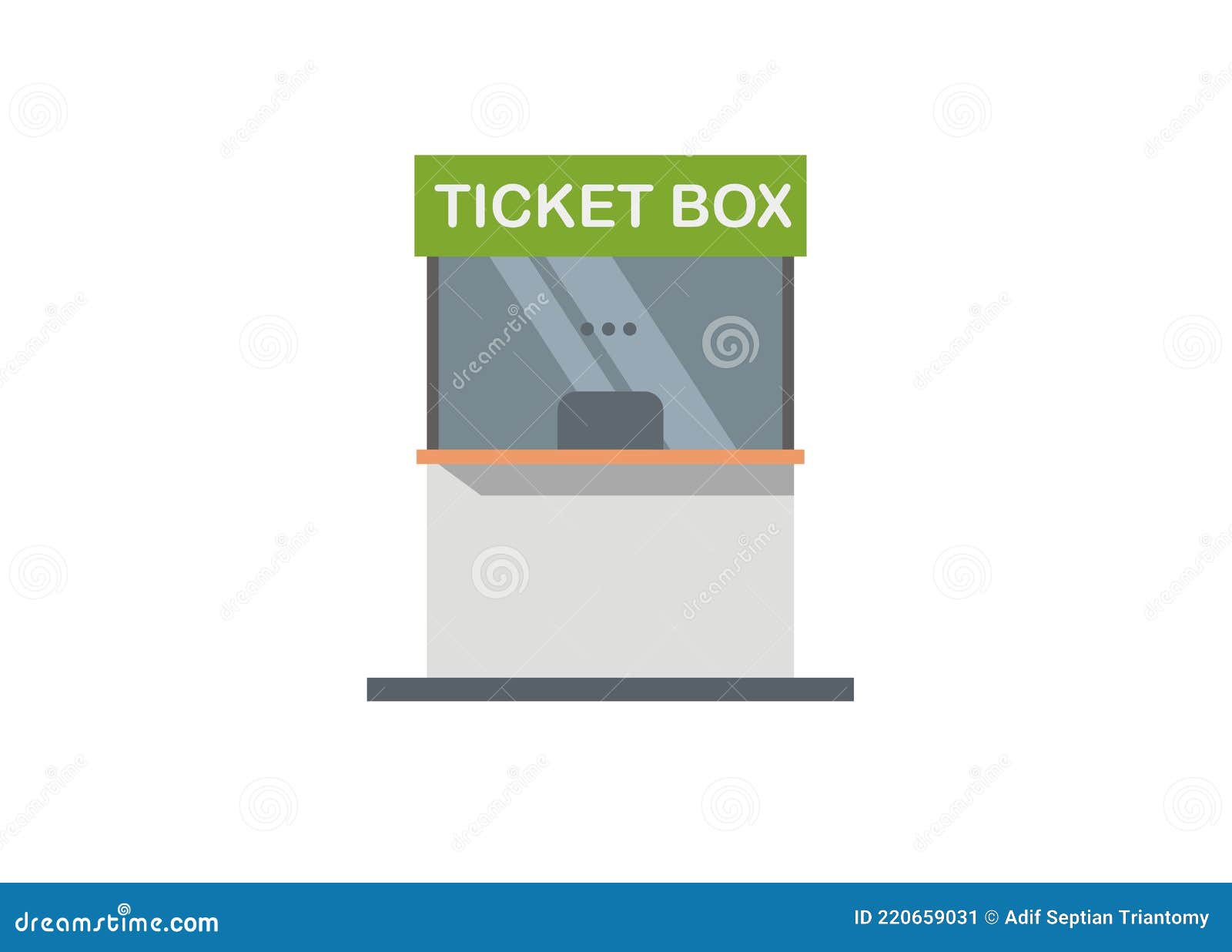 Ticket Box. Simple Flat Illustration. Stock Vector - Illustration of ...