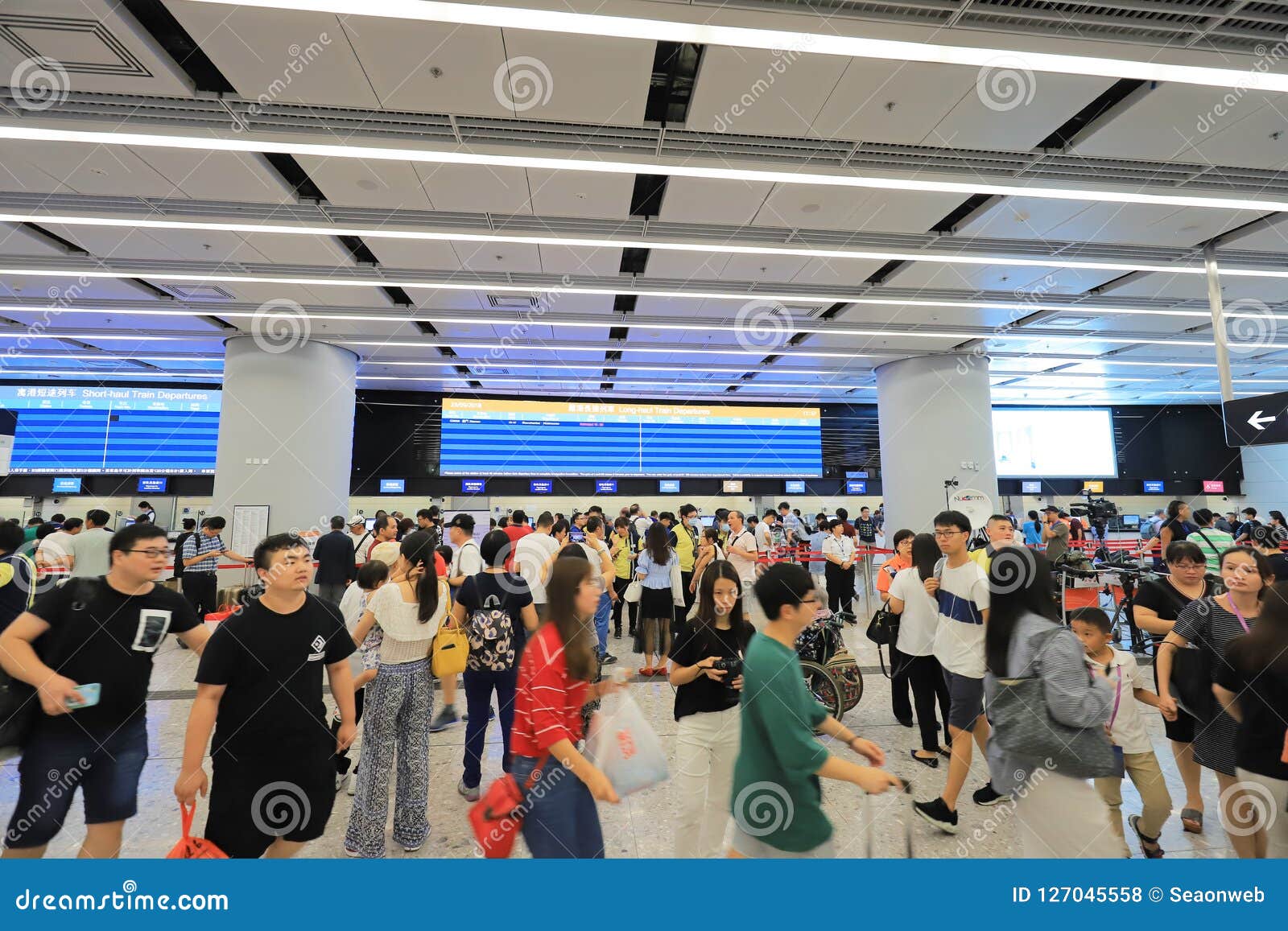 A Ticket Box at West Kowloon Railway Station Editorial Stock Photo ...