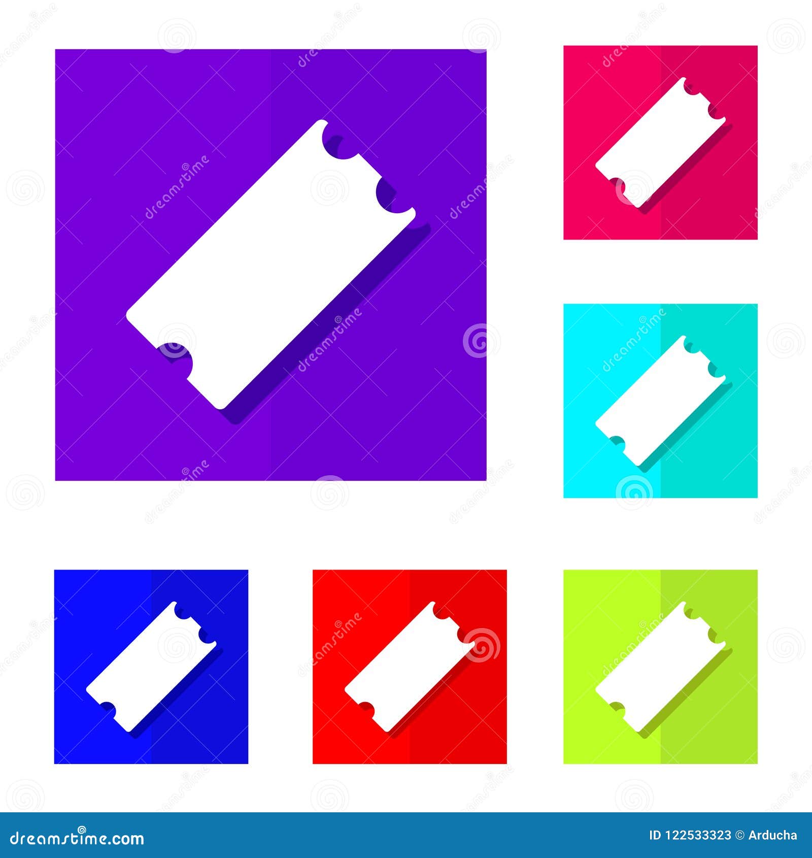 Ticket button stock vector. Illustration of choice, ticket - 122533323