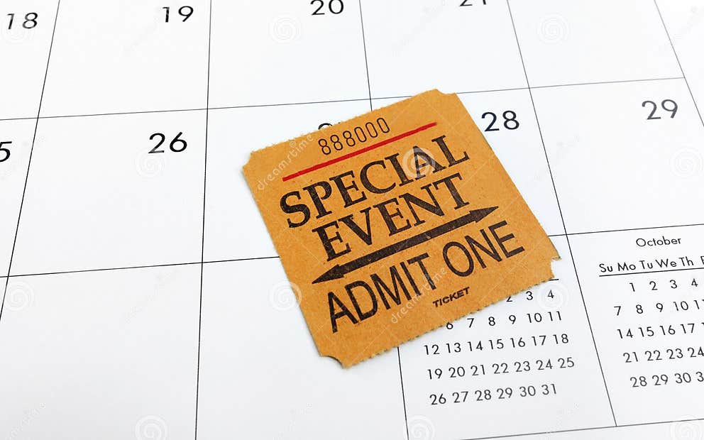 Ticket and calendar stock photo. Image of reserve, ticketstub - 32852802