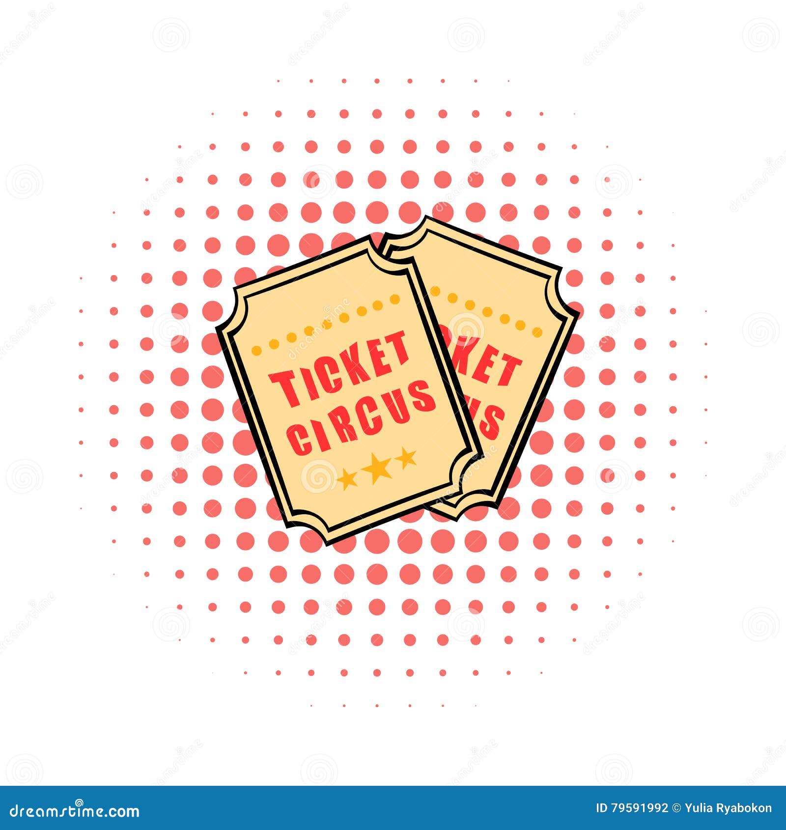 Ticket comics icon stock vector. Illustration of comedy - 79591992